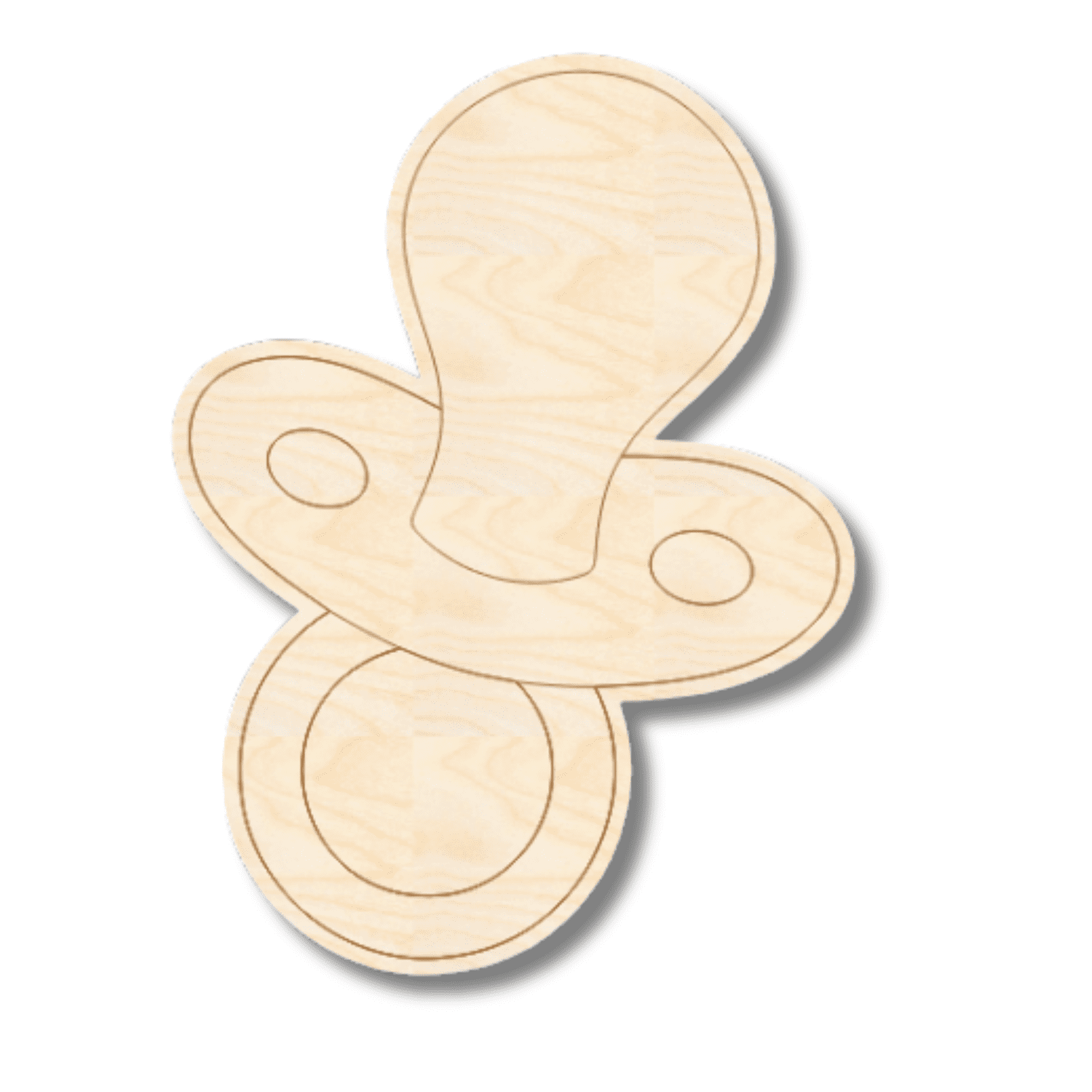 Unfinished Wood Etched Binky Shape | Paint By Line Crafts | up to 30 ...