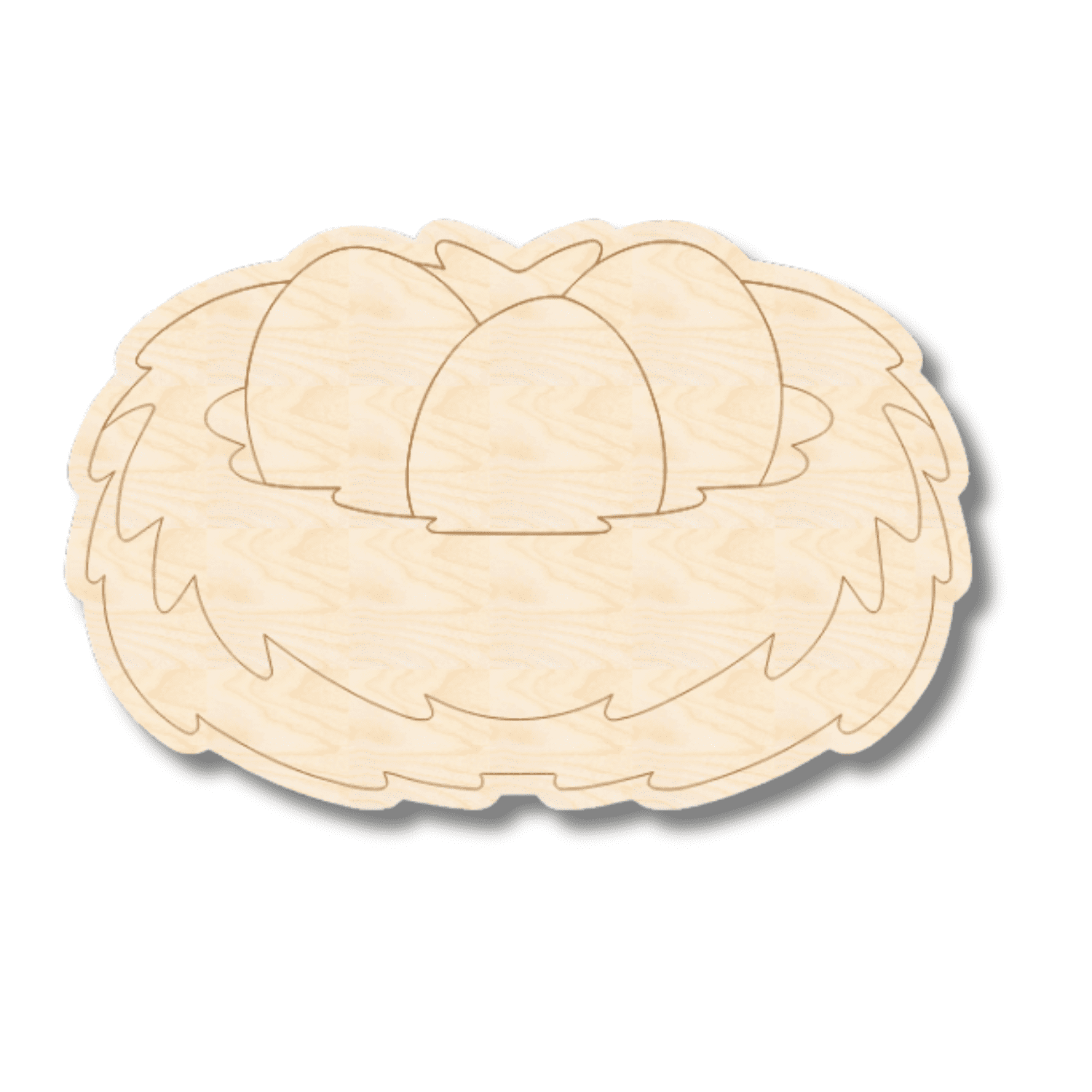 Unfinished Wood Etched Bird Nest Shape 18" / 1/8" - Walmart.com