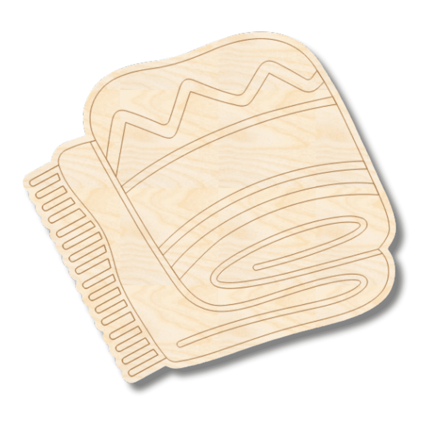 Unfinished Wood Etched Blanket Shape | Paint By Line Crafts | up to 30 ...