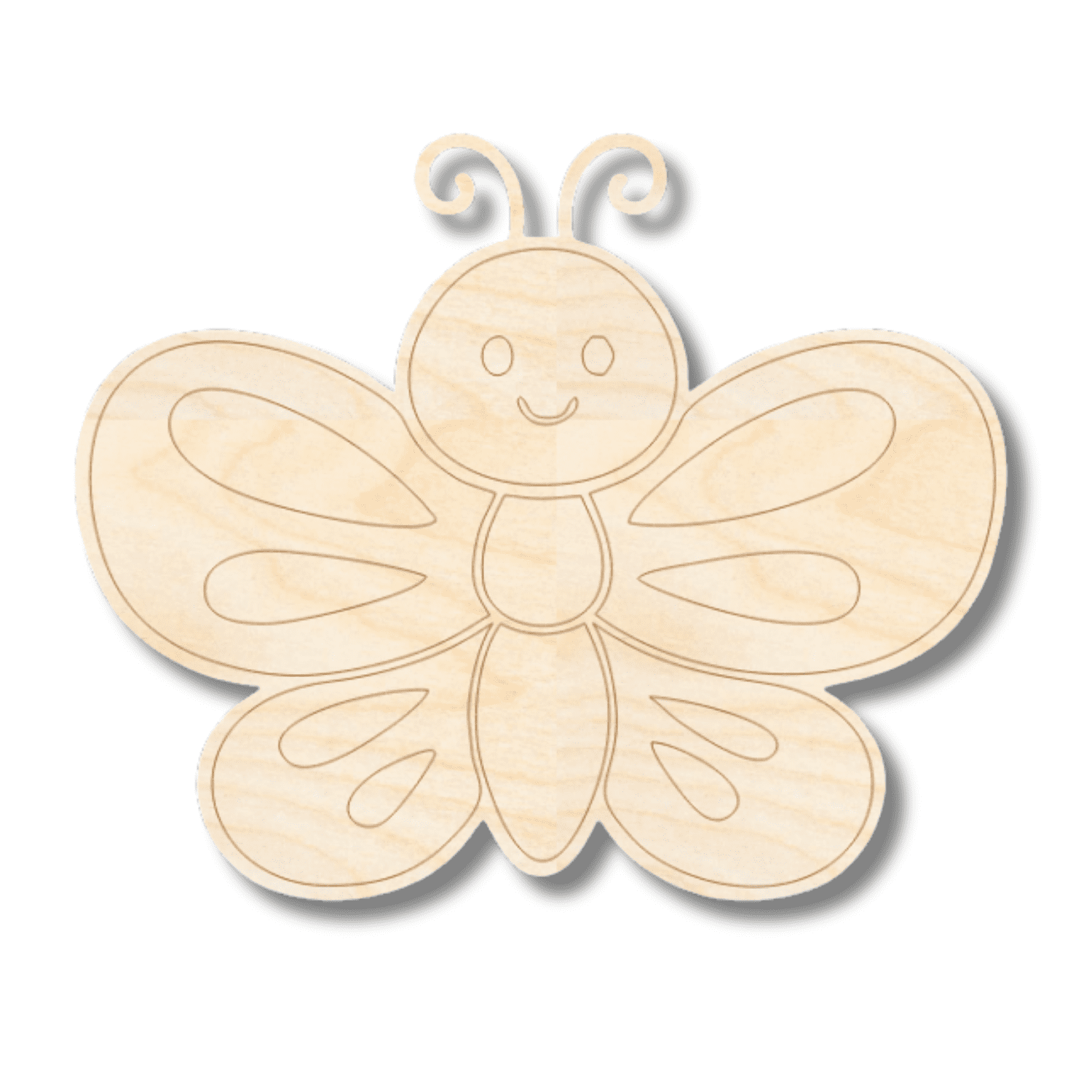 Unfinished Wood Etched Butterfly Shape | Paint By Line Crafts | up to ...