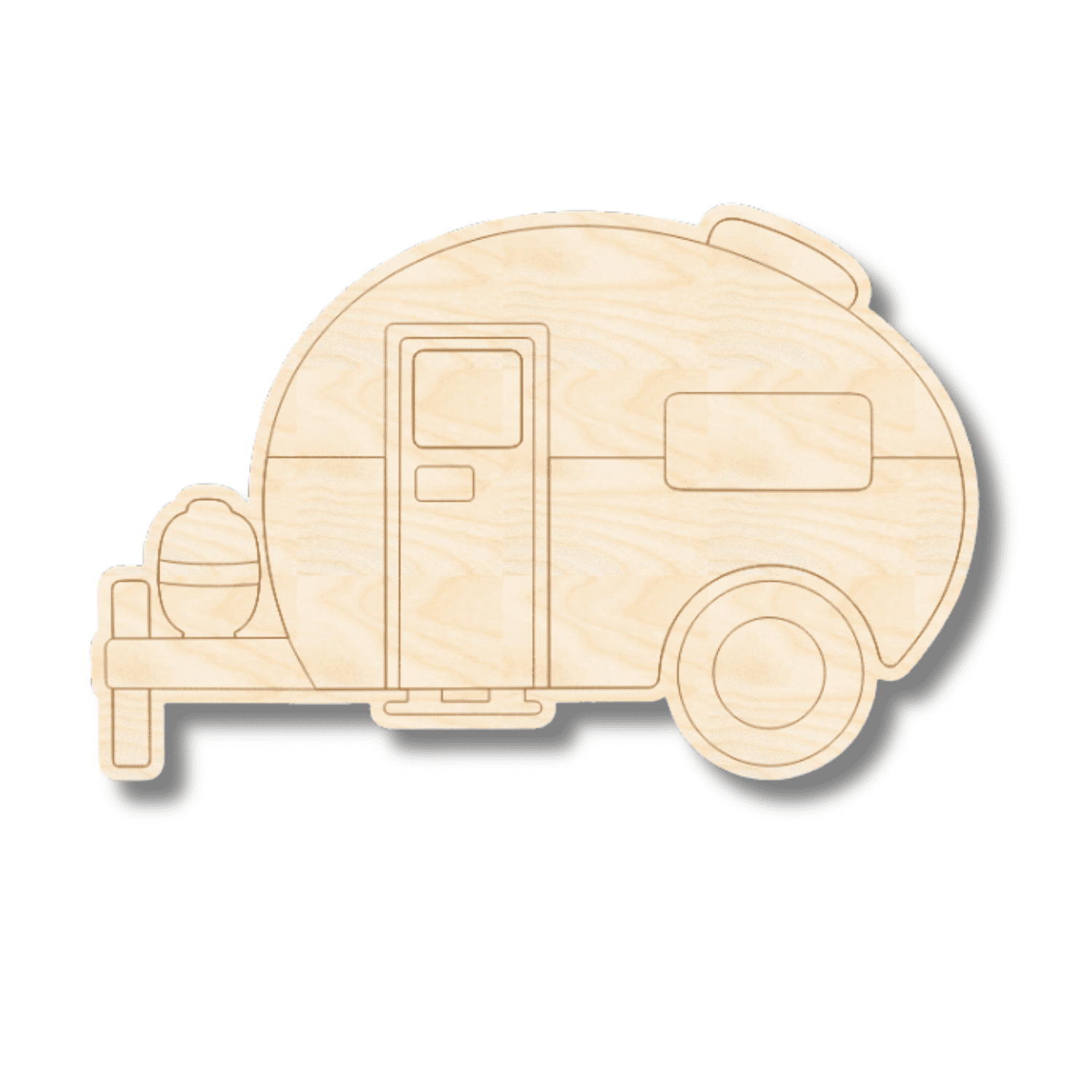 Unfinished Wood Etched Camper Shape | Paint By Line Crafts | up to 30 ...