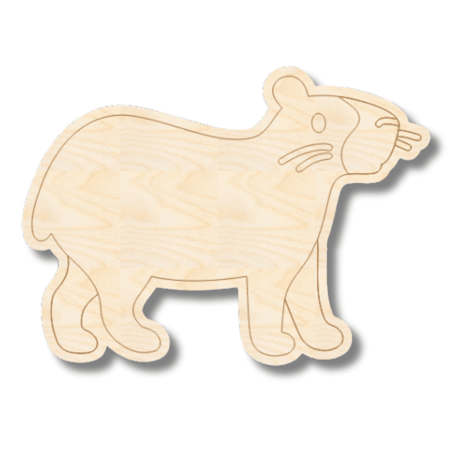 Unfinished Wood Etched Capybara Shape | Paint By Line Crafts | up to 30 ...