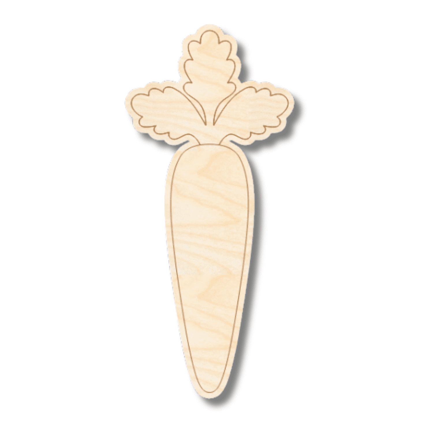 Unfinished Wood Etched Carrot Shape | Paint By Line Crafts | up to 30 ...