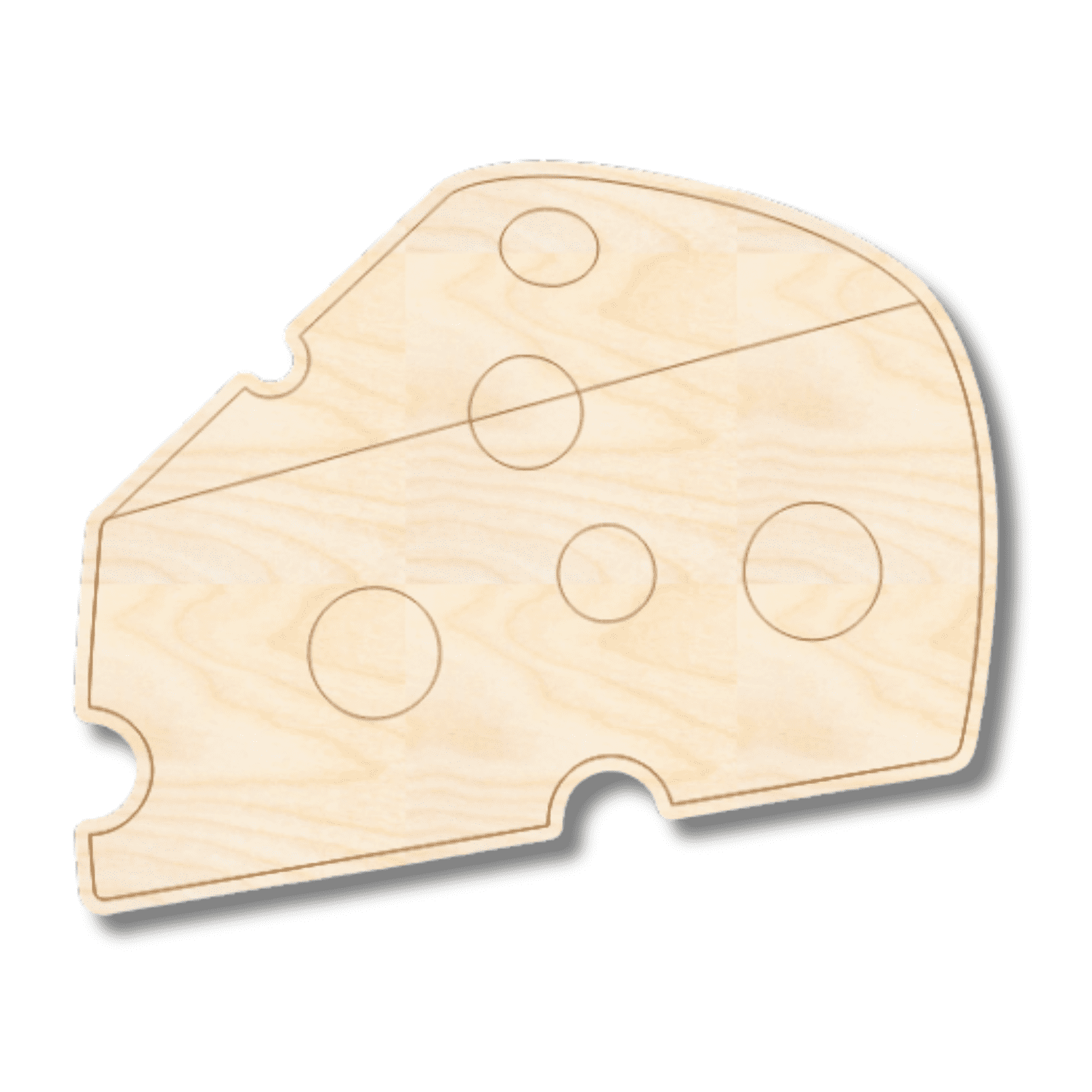Unfinished Wood Etched Cheese Shape | Paint By Line Crafts | up to 30 ...