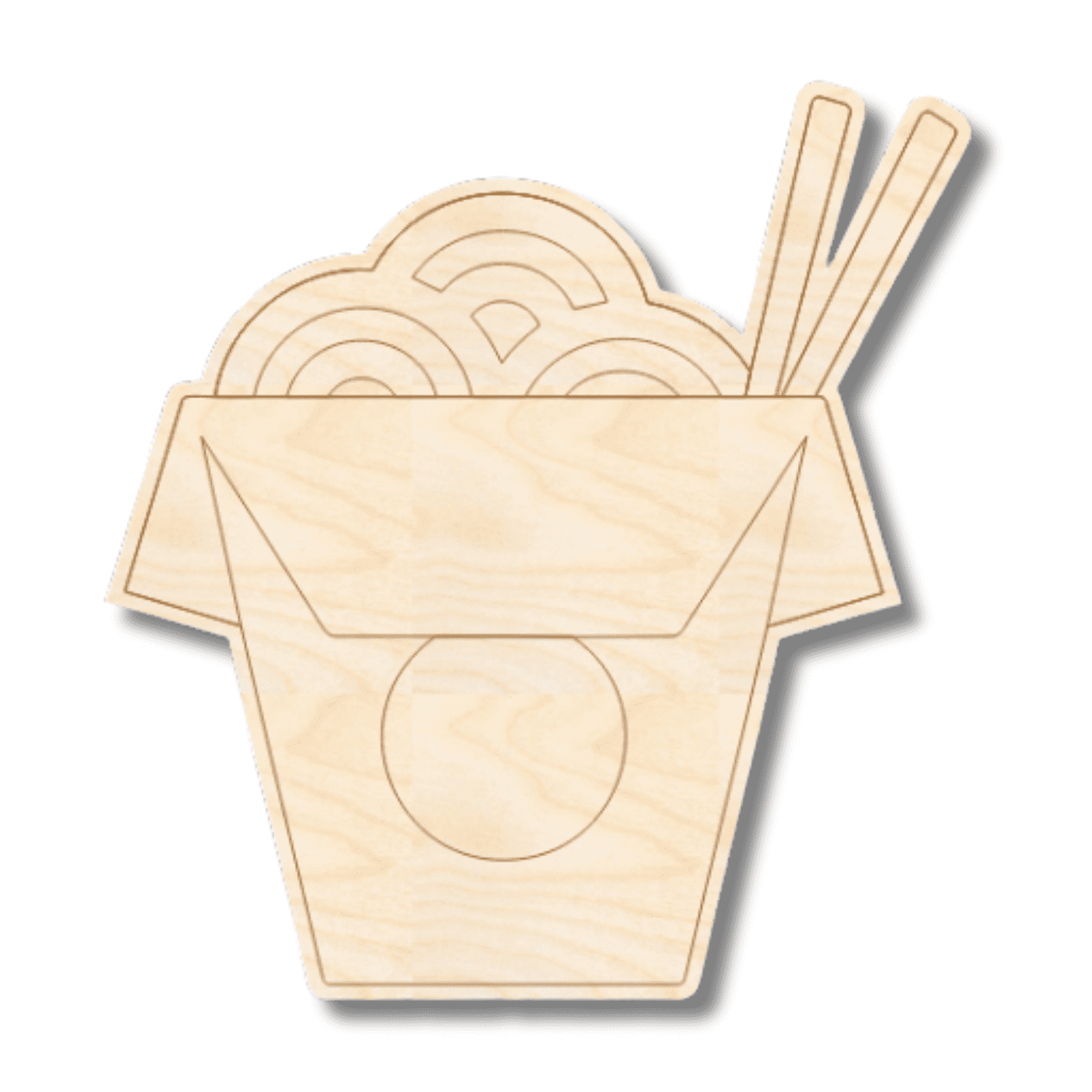 Unfinished Wood Etched Chinese Takeout Shape | Paint By Line Crafts ...