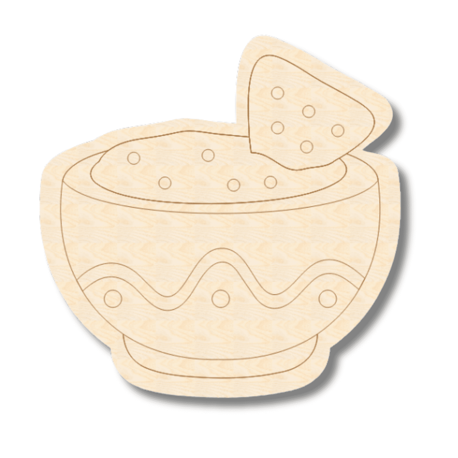 Unfinished Wood Etched Chips and Salsa Shape | Paint By Line Crafts ...