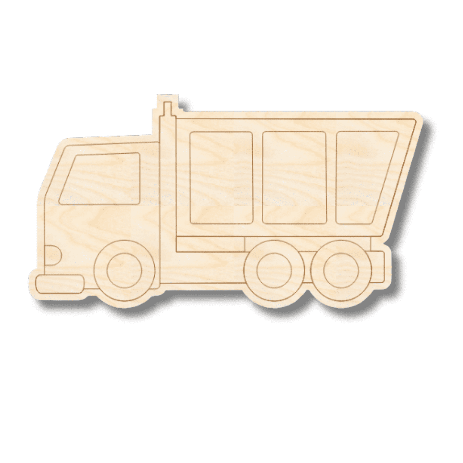 Unfinished Wood Etched Dump Truck Shape | Paint By Line Crafts | up to ...