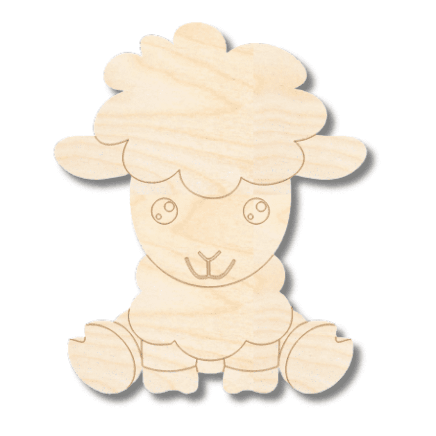 Unfinished Wood Etched Lamb Shape 16" / 1/4" - Walmart.com