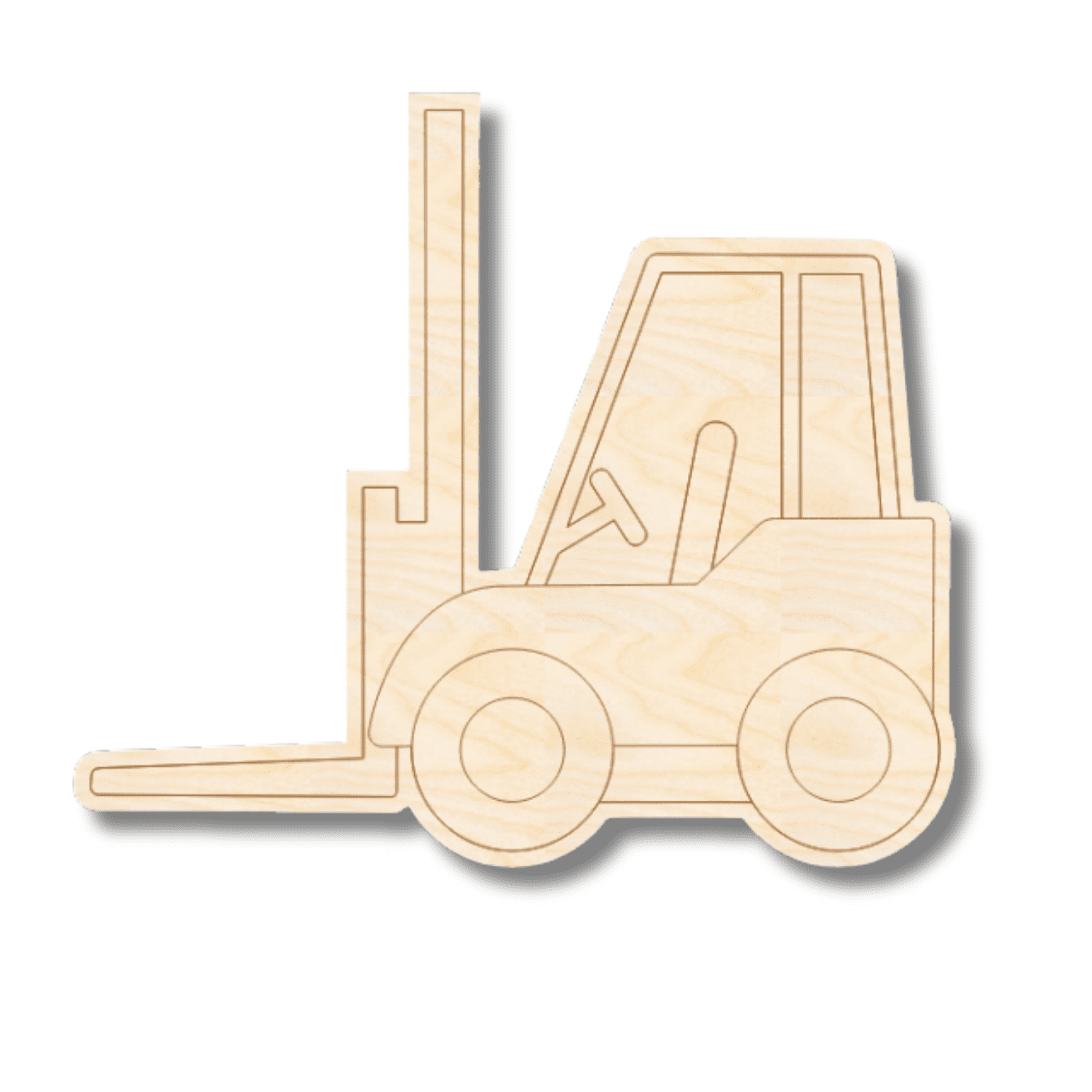 Unfinished Wood Etched Fork Lift Shape 20" / 1/8" - Walmart.com