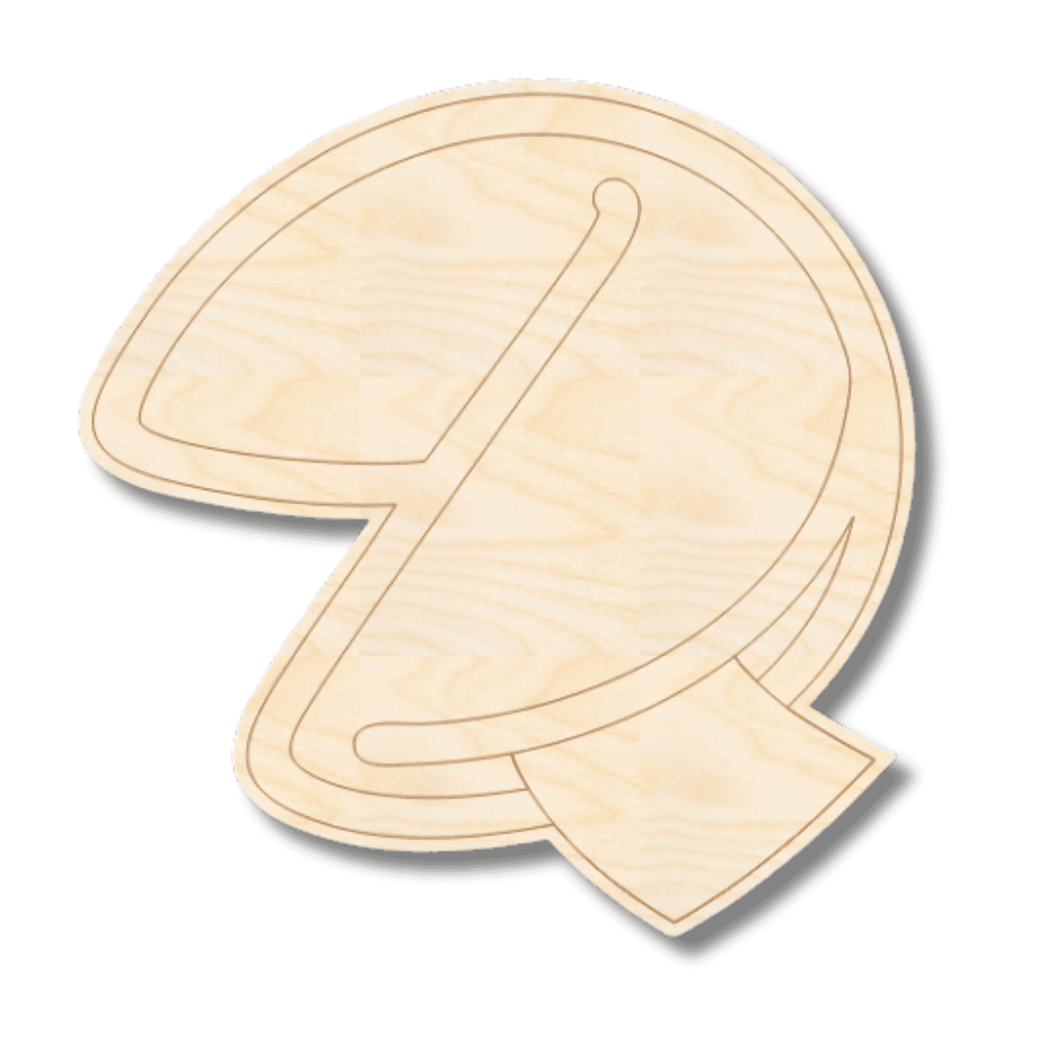 Unfinished Wood Etched Fortune Cookie Shape 30" / 1/4" - Walmart.com