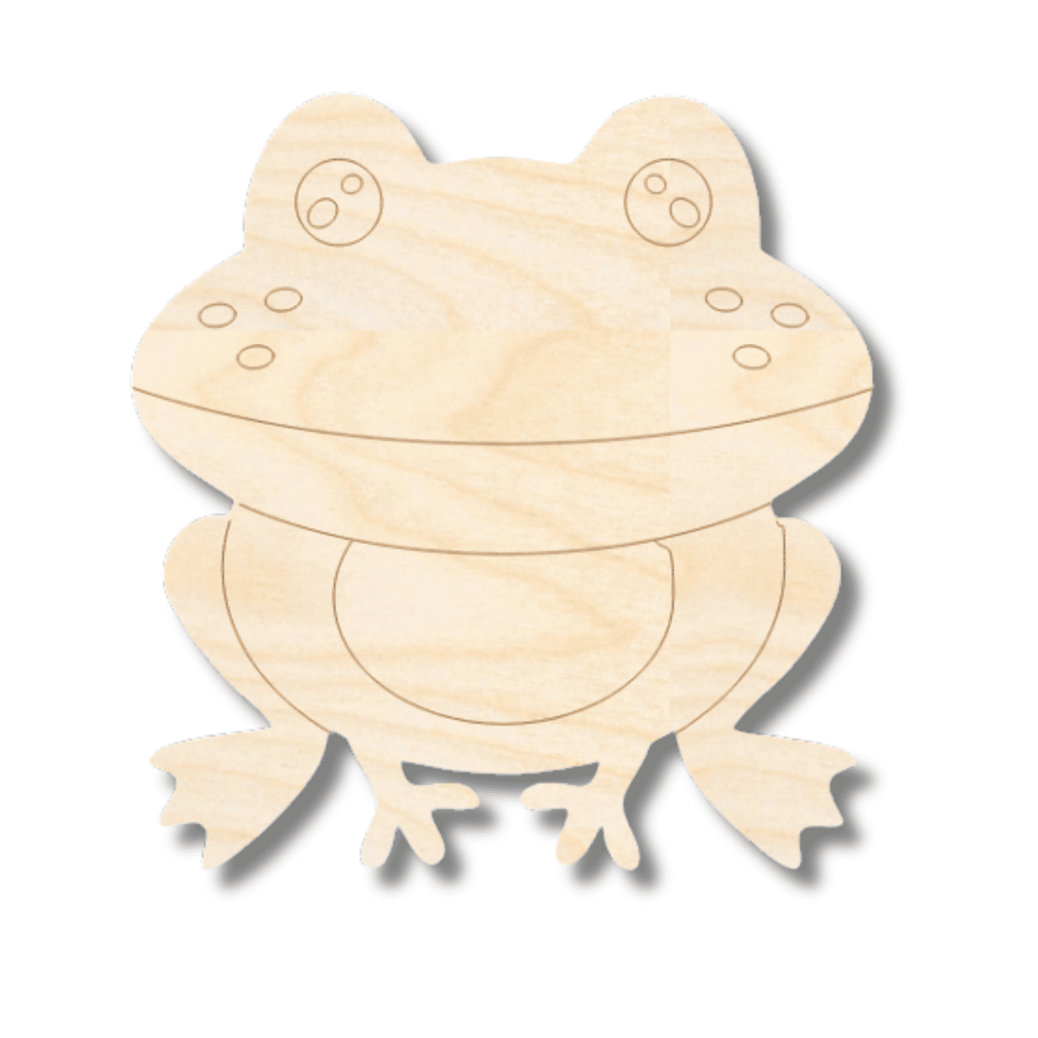 Unfinished Wood Etched Frog Shape | Paint By Line Crafts | up to 30 ...