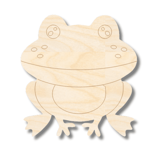 Unfinished Wood Etched Frog Shape 5" / 1/4" - Walmart.com