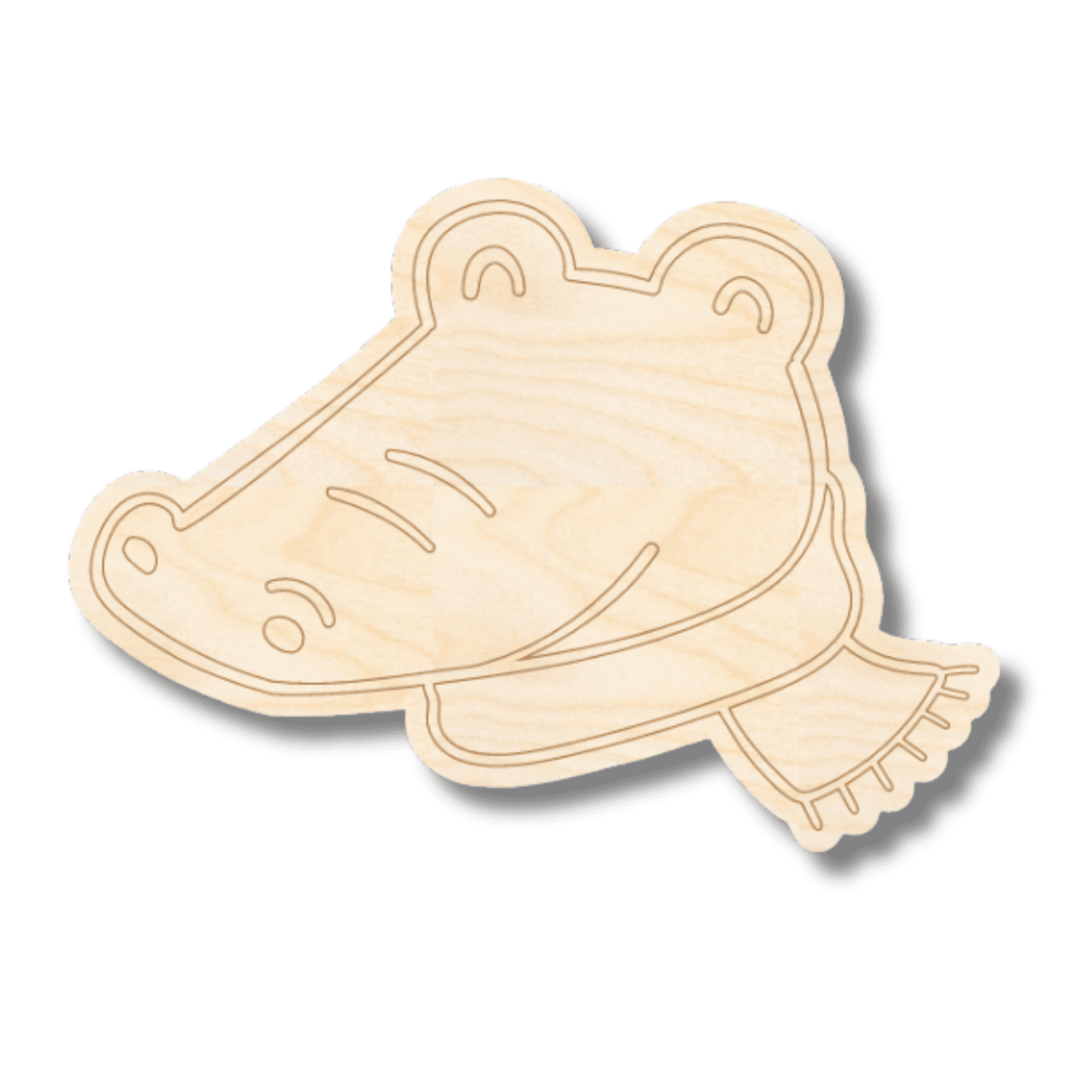 Unfinished Wood Etched Gator Head Shape 10" / 1/4" - Walmart.com