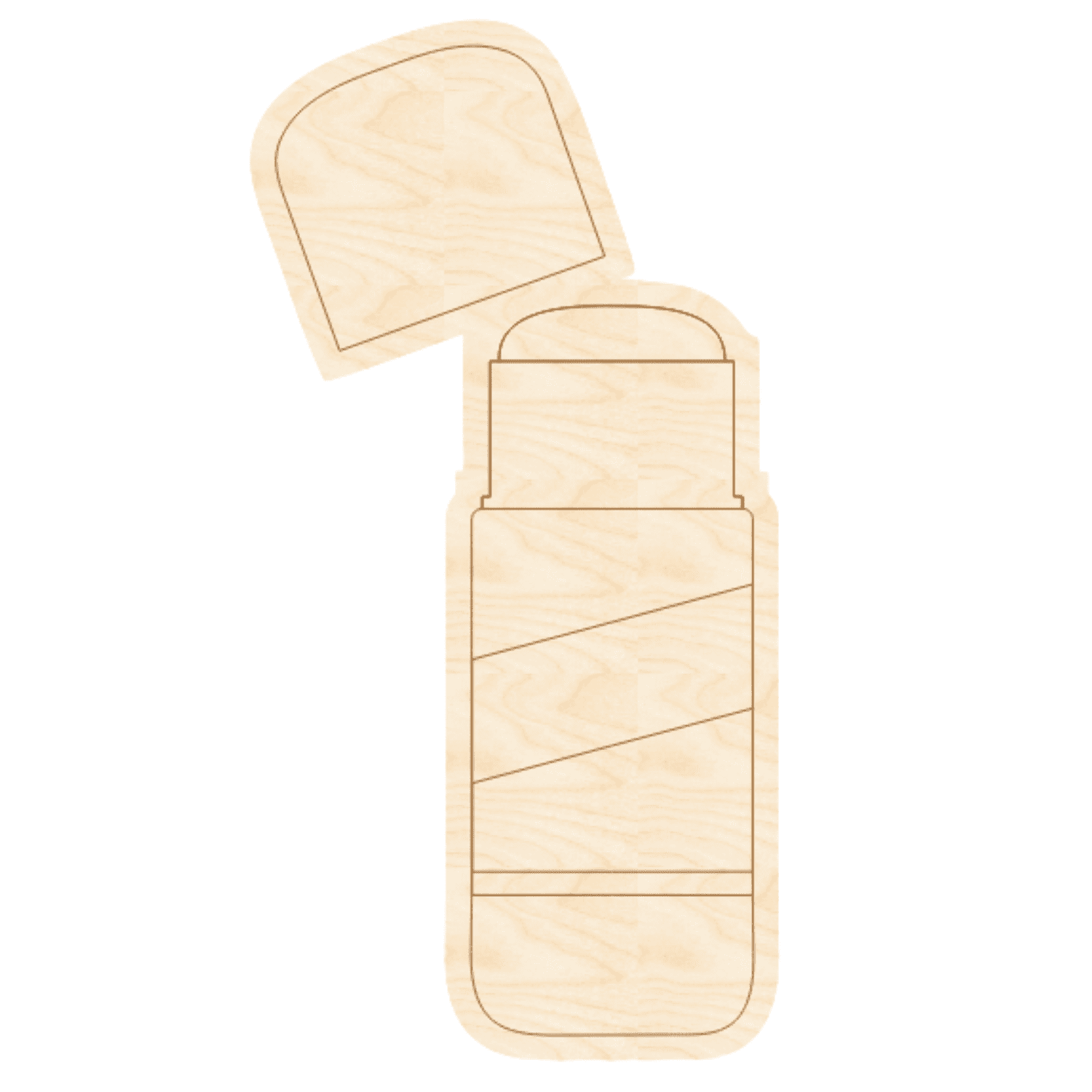 Unfinished Wood Etched Glue Stick Shape | Paint By Line Crafts | up to ...