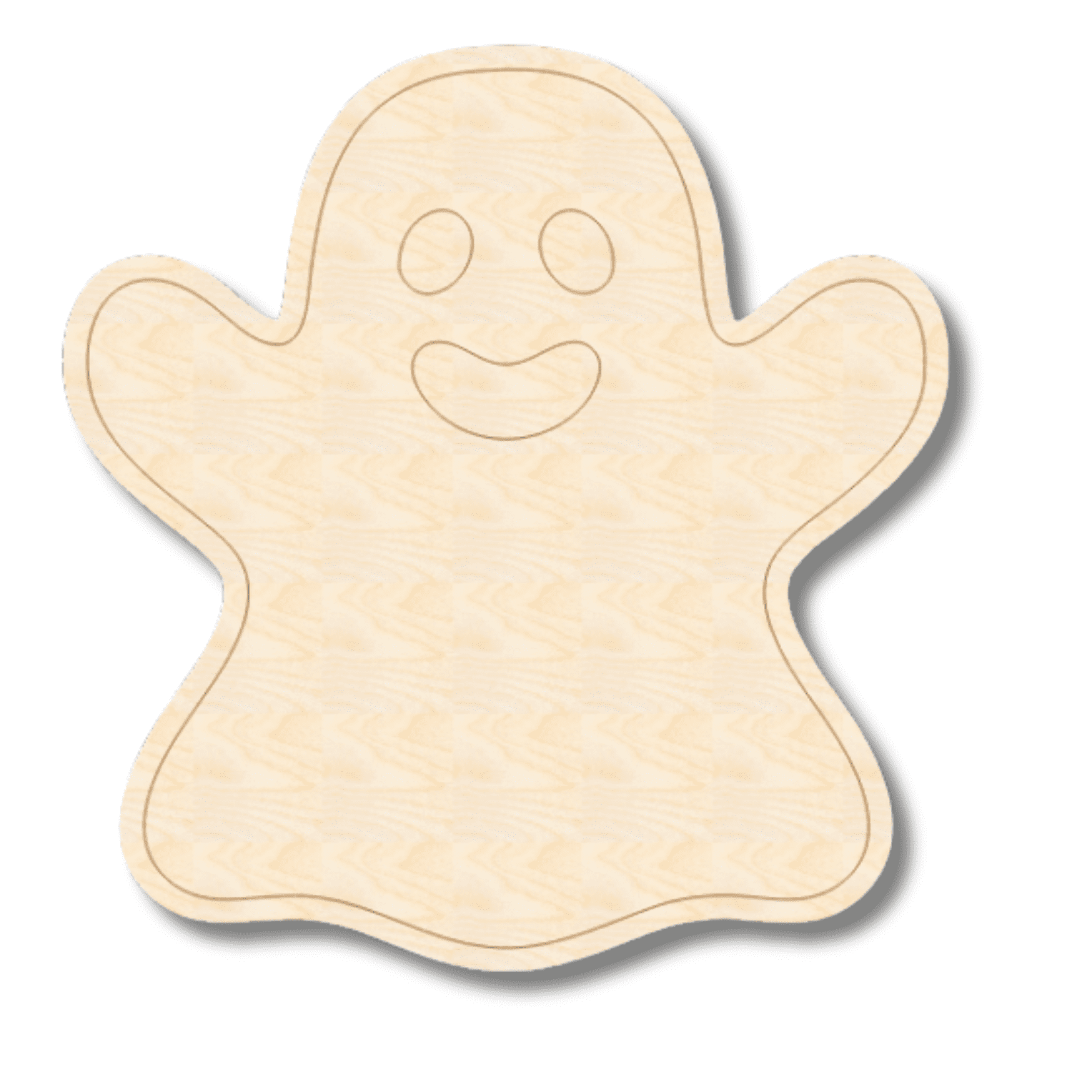Unfinished Wood Etched Halloween Ghost Shape | Paint By Line Crafts ...