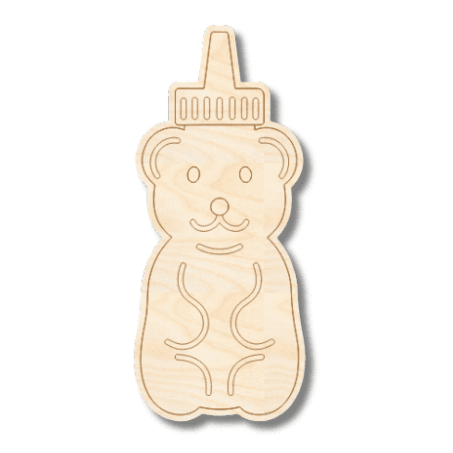 Unfinished Wood Etched Honey Shape | Paint By Line Crafts | up to 30 ...