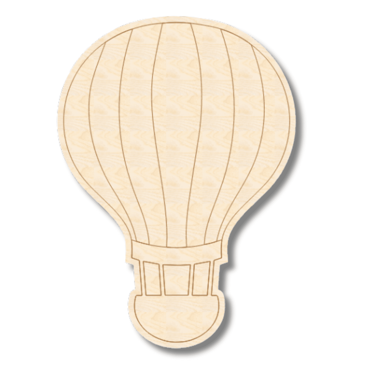 Unfinished Wood Etched Hot Air Balloon Shape | Paint By Line Crafts ...