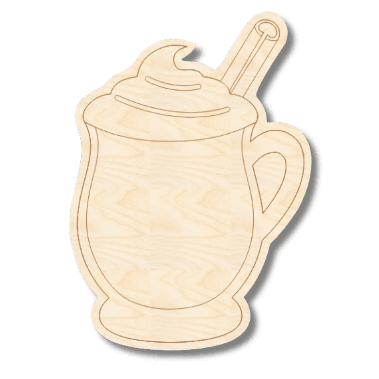Unfinished Wood Etched Hot Cider Shape | Paint By Line Crafts | up to ...