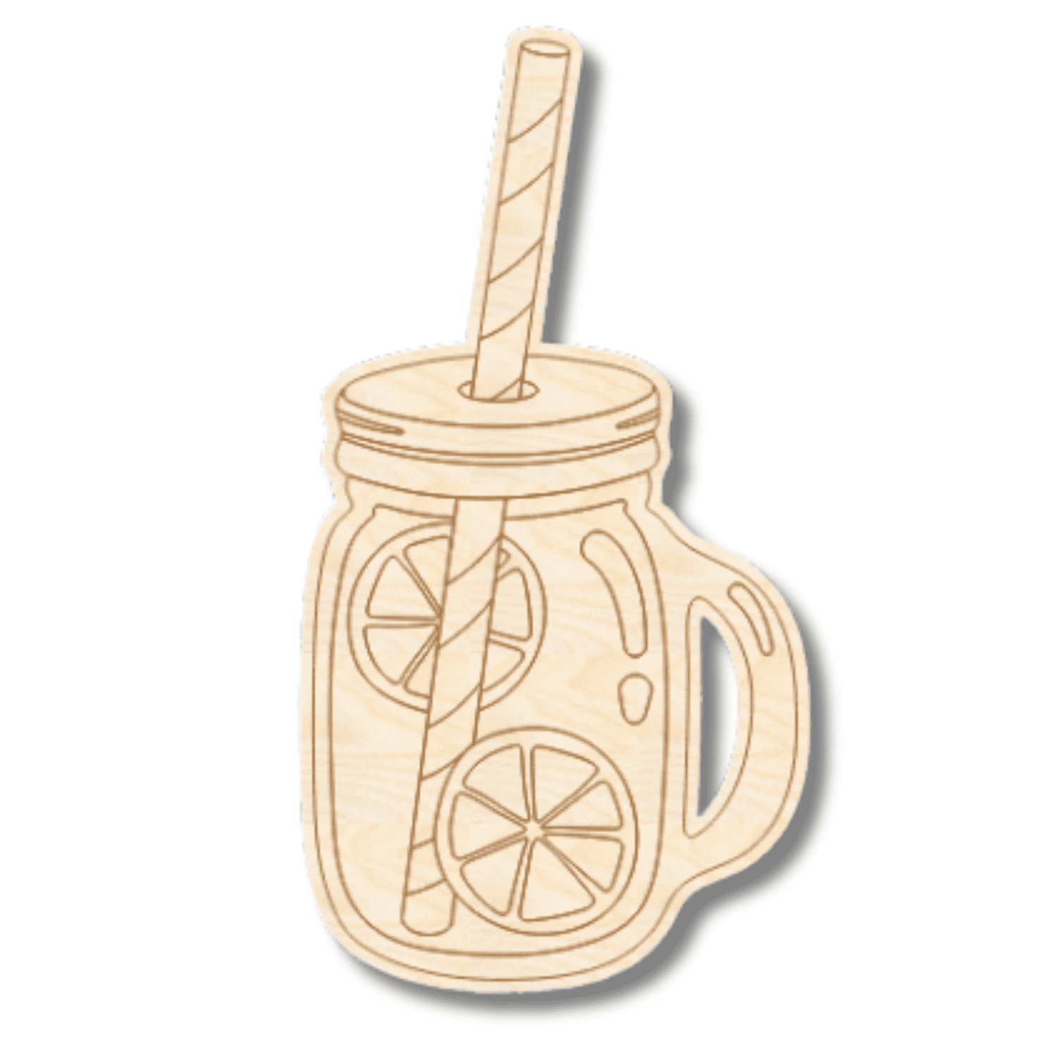 Unfinished Wood Etched Iced Beverage Shape | Paint By Line Crafts | up ...