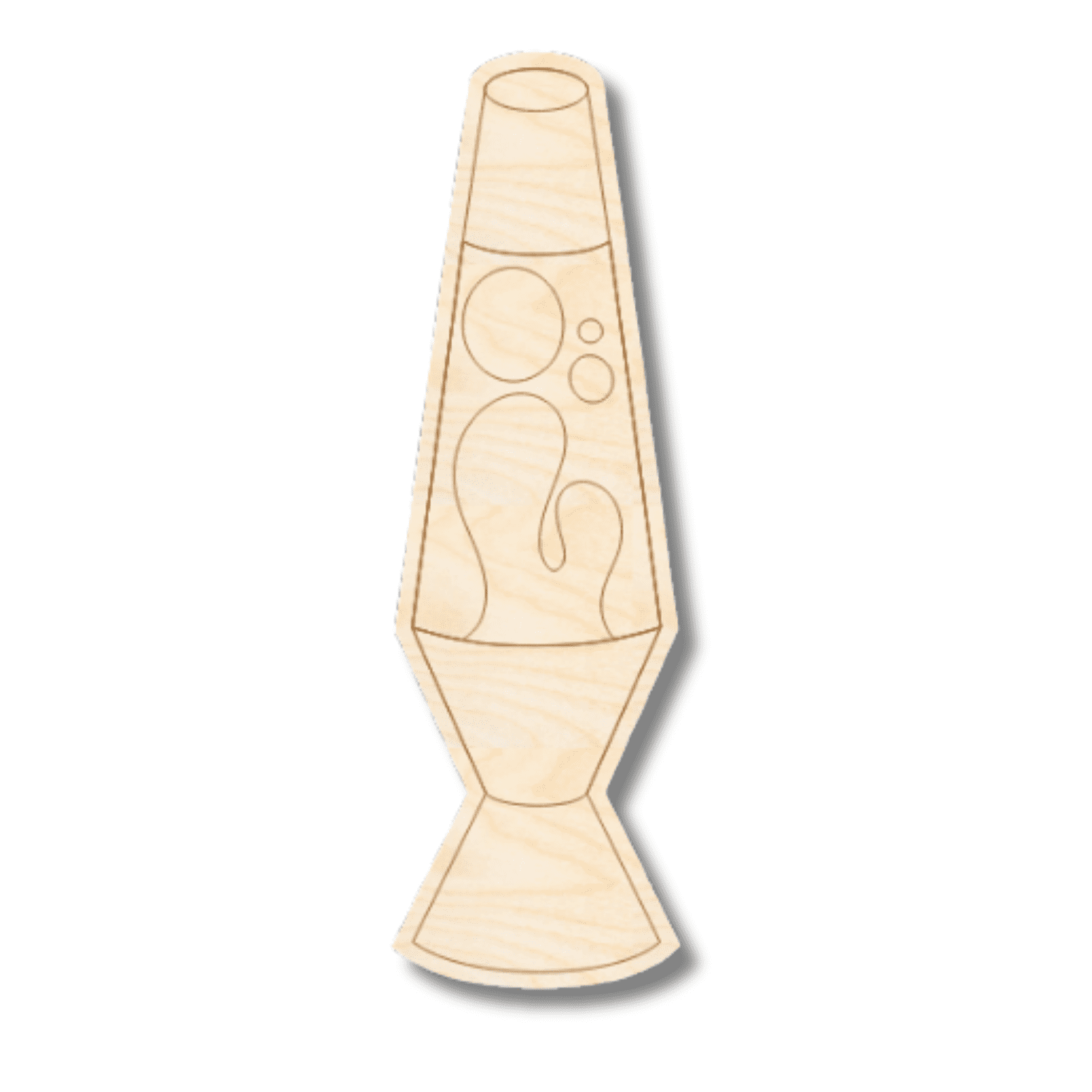 Unfinished Wood Etched Lava Lamp Shape | Paint By Line Crafts | up to ...