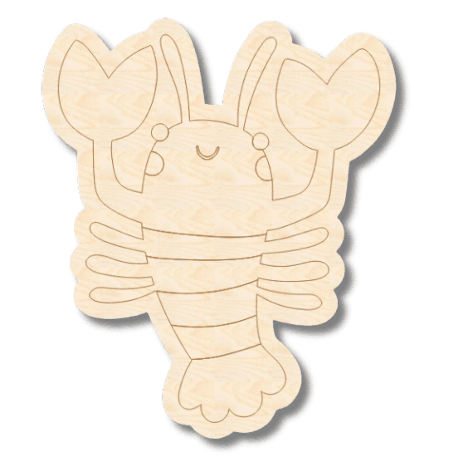 Unfinished Wood Etched Lobster Shape | Paint By Line Crafts | up to 30 ...