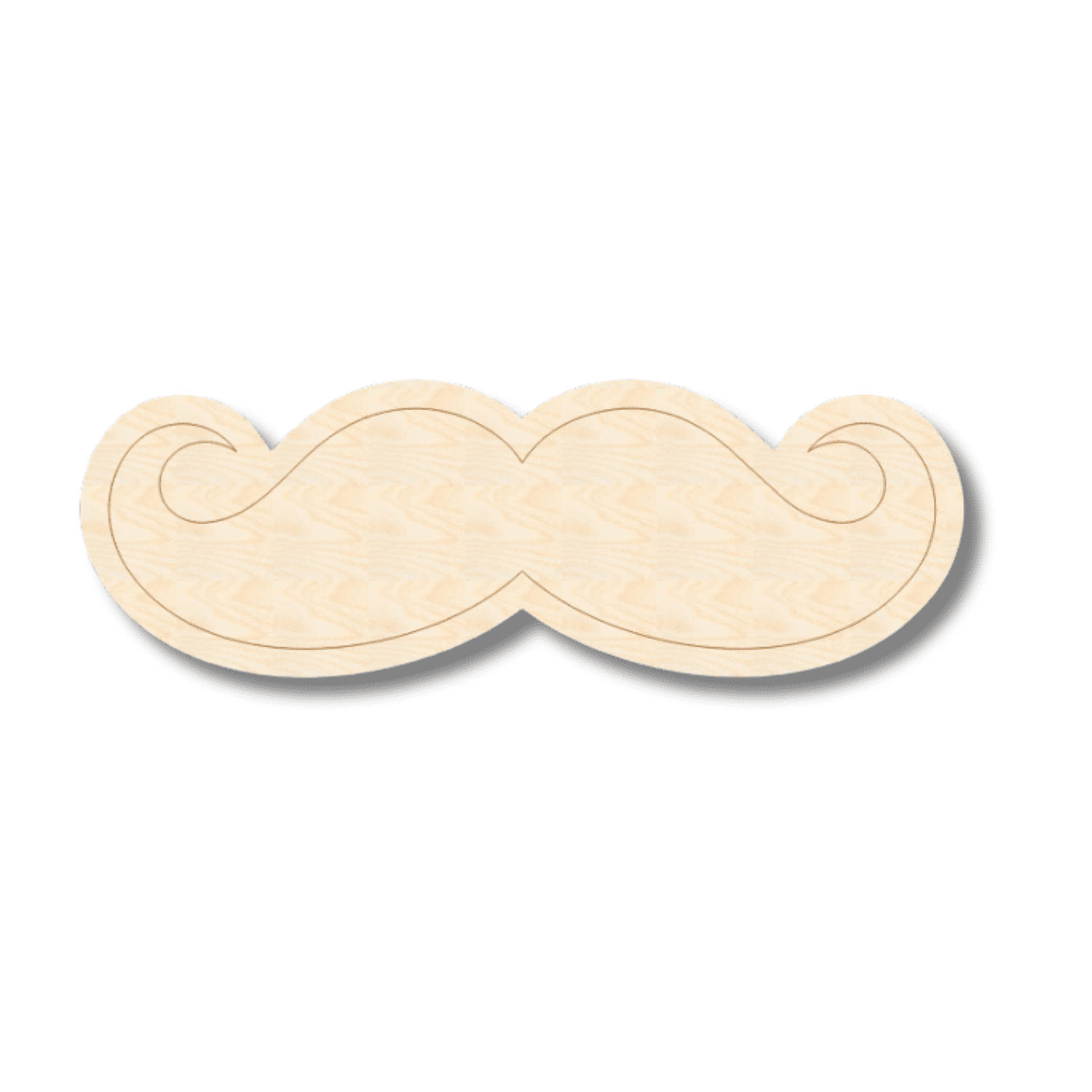 Unfinished Wood Etched Mustache Shape | Paint By Line Crafts | up to 30 ...