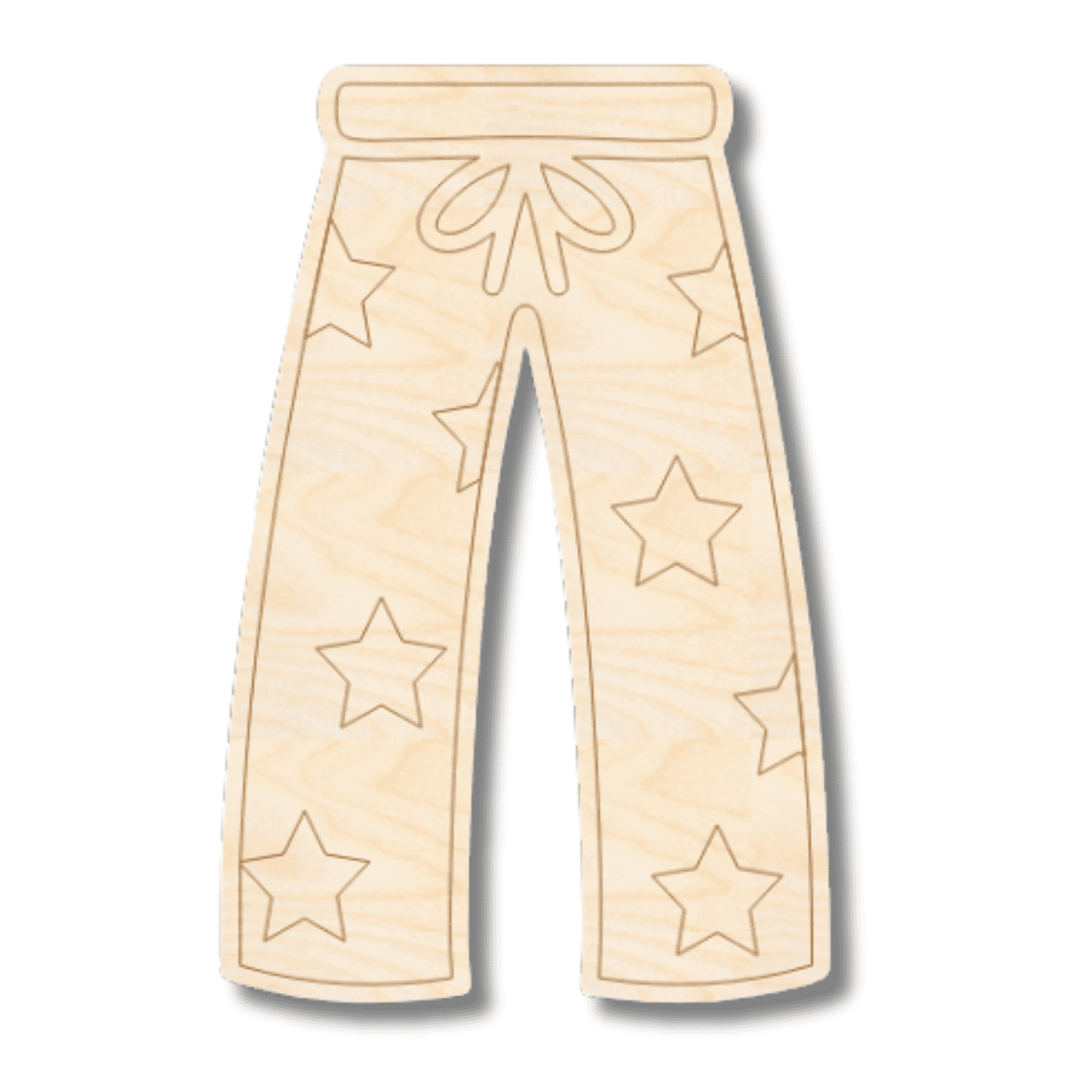 Unfinished Wood Etched Pajama Bottom Shape | Paint By Line Crafts | up ...