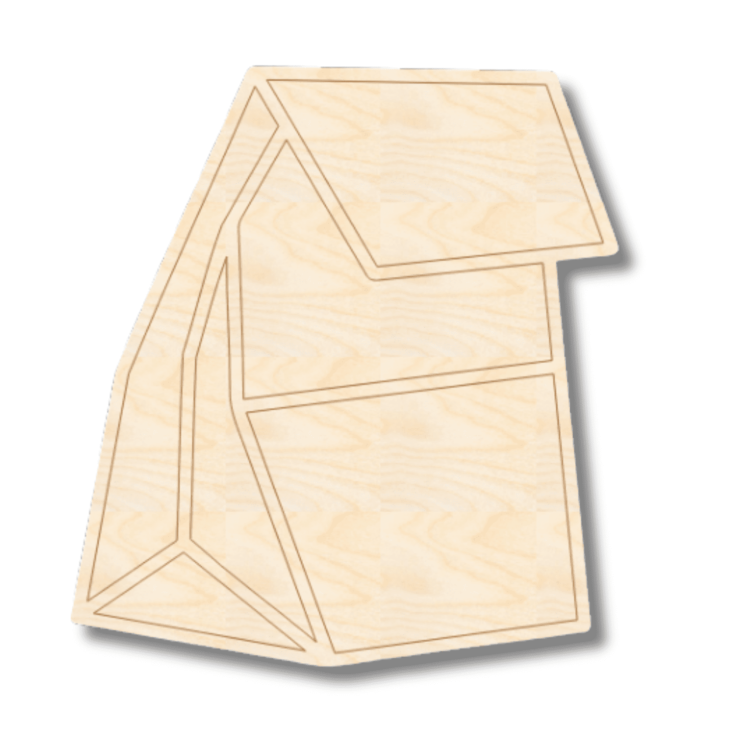 Unfinished Wood Etched Paper Bag Shape 7" / 1/4" - Walmart.com