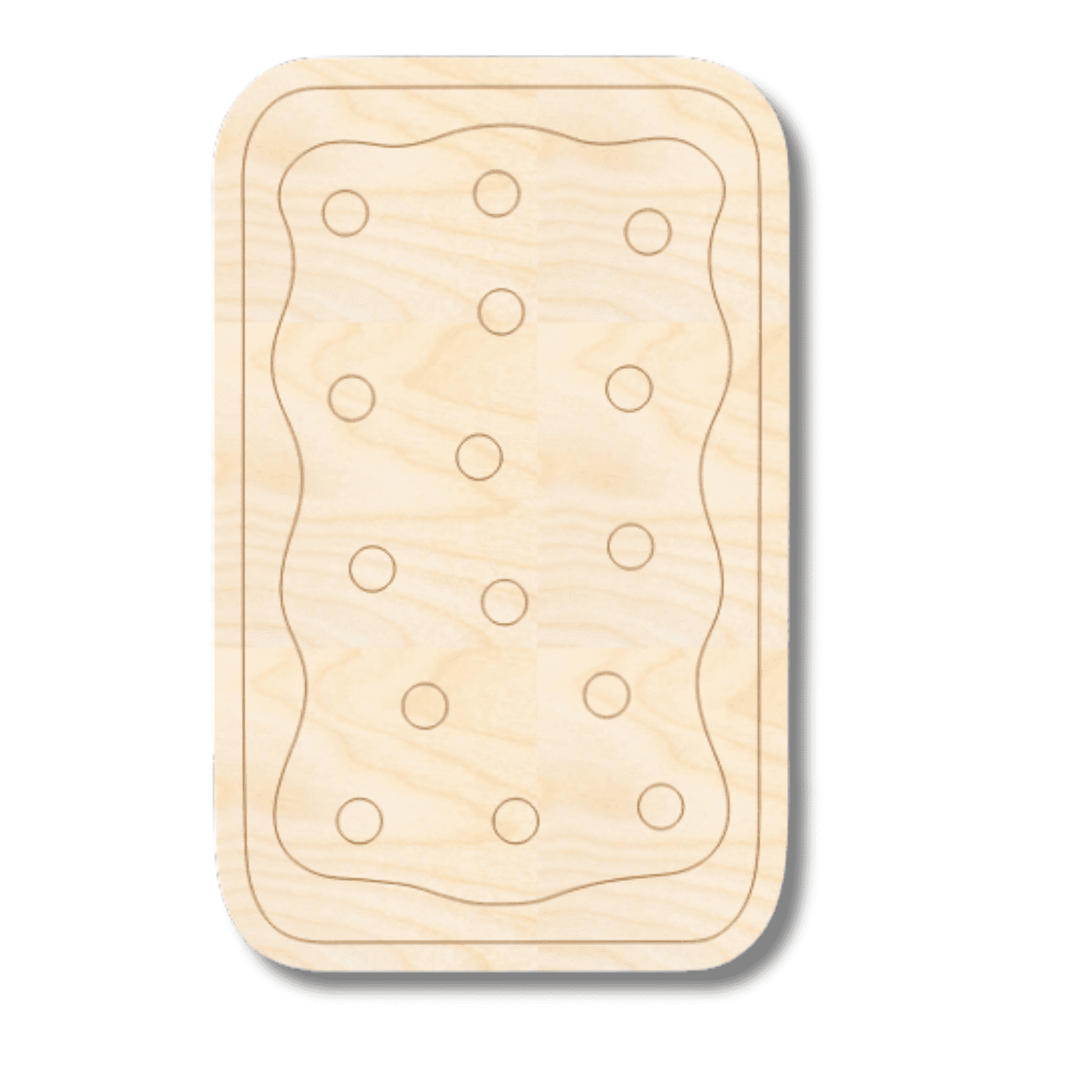 Unfinished Wood Etched Pastry Shape | Paint By Line Crafts | up to 30 ...