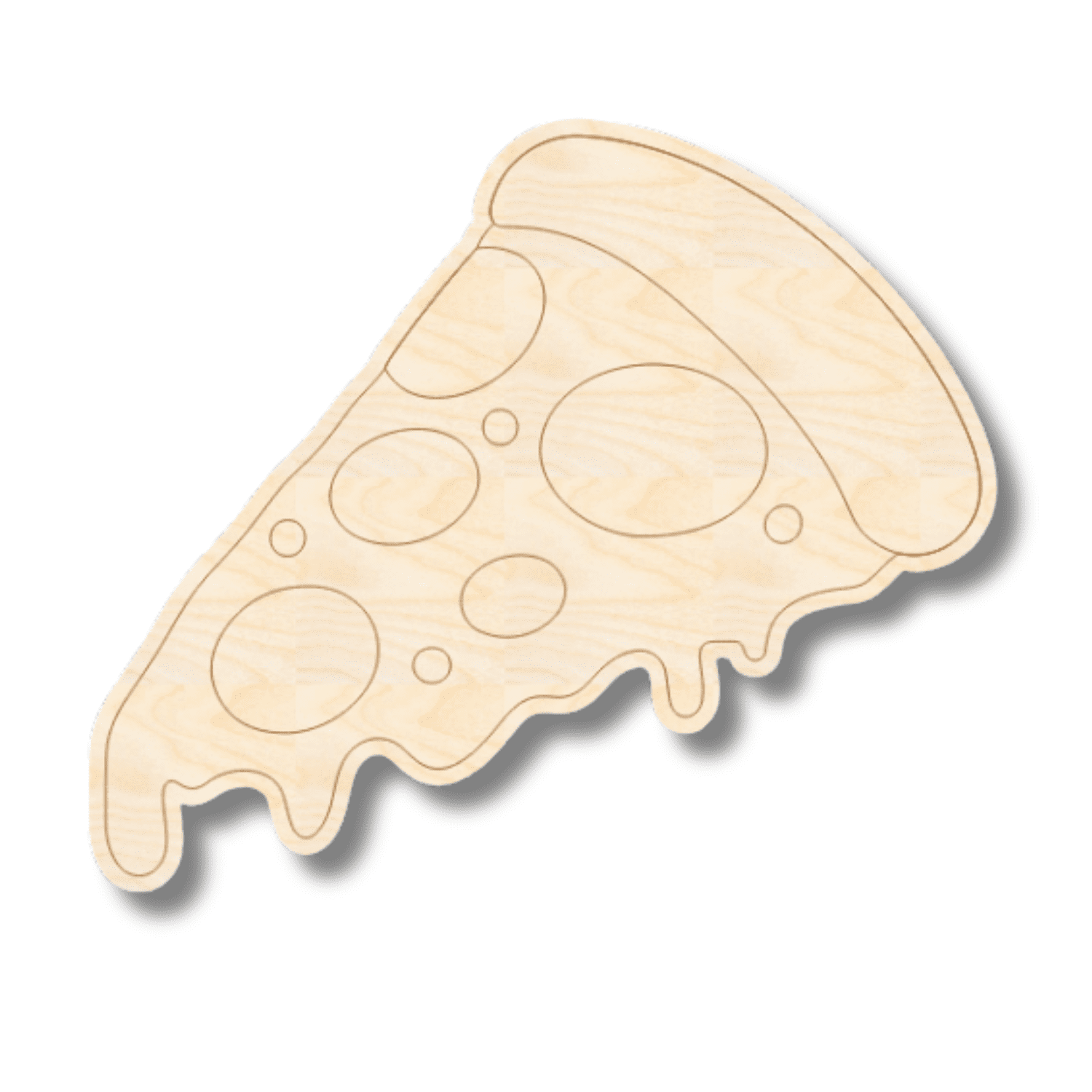 Unfinished Wood Etched Pizza Slice Shape | Paint By Line Crafts | up to ...