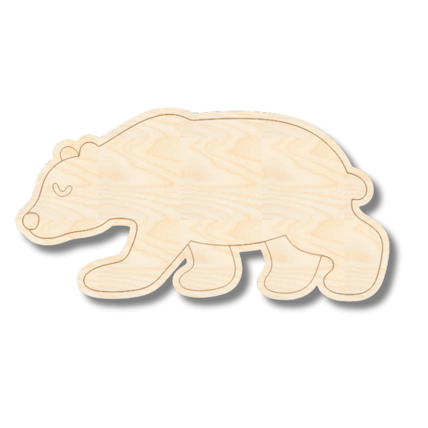 Unfinished Wood Etched Polar Bear Shape 20" / 1/8" - Walmart.com