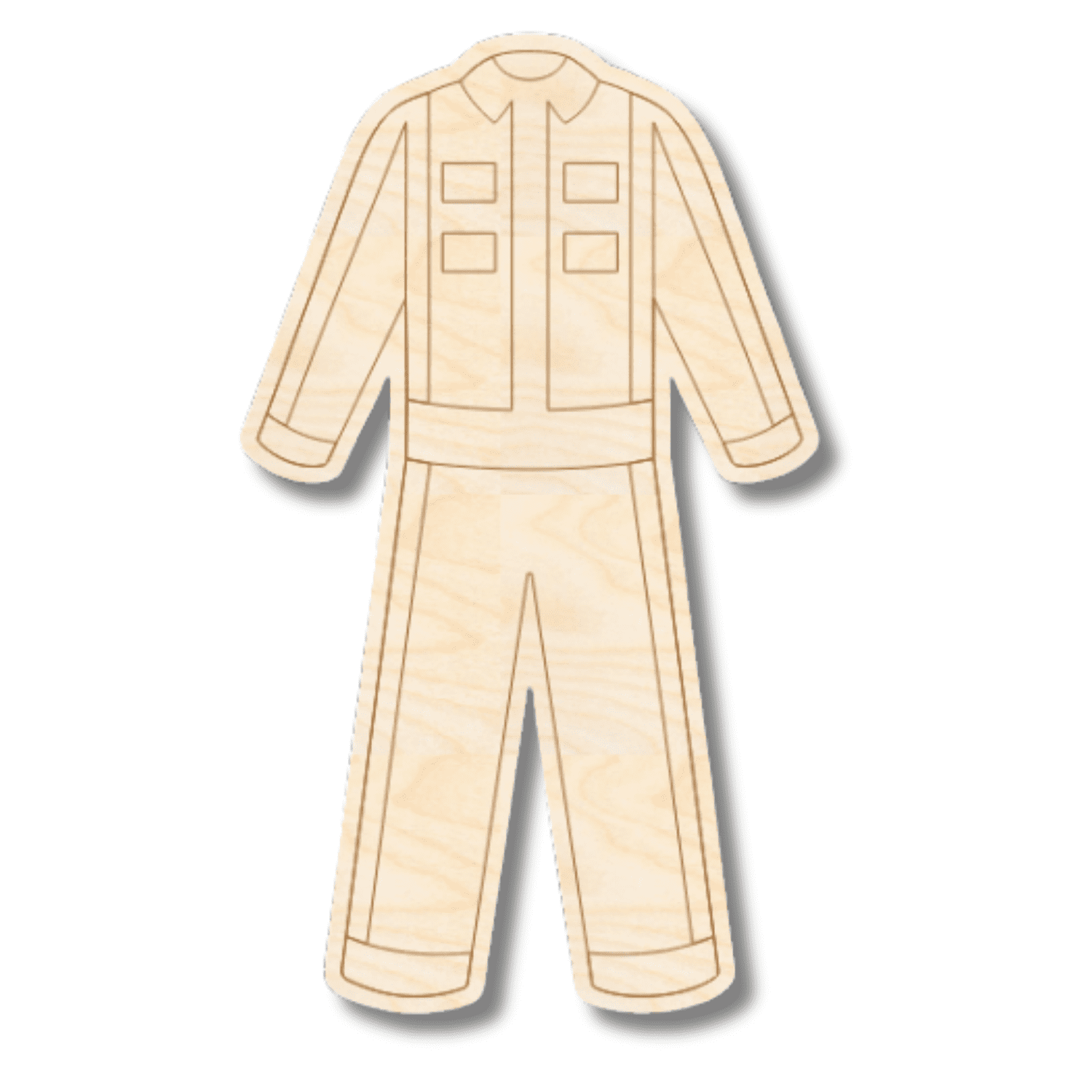 Unfinished Wood Etched Racing Suit Shape 16" / 1/4" - Walmart.com