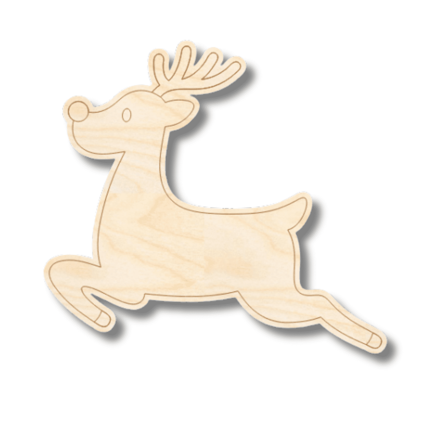 Unfinished Wood Etched Reindeer Shape | Paint By Line Crafts | up to 30 ...