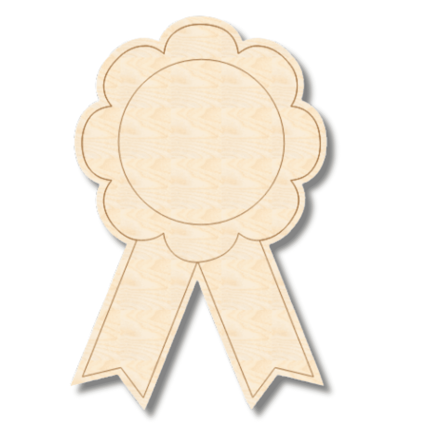 Unfinished Wood Etched Ribbon Shape | Paint By Line Crafts | up to 30" DIY 3" / 1/4" - Walmart.com