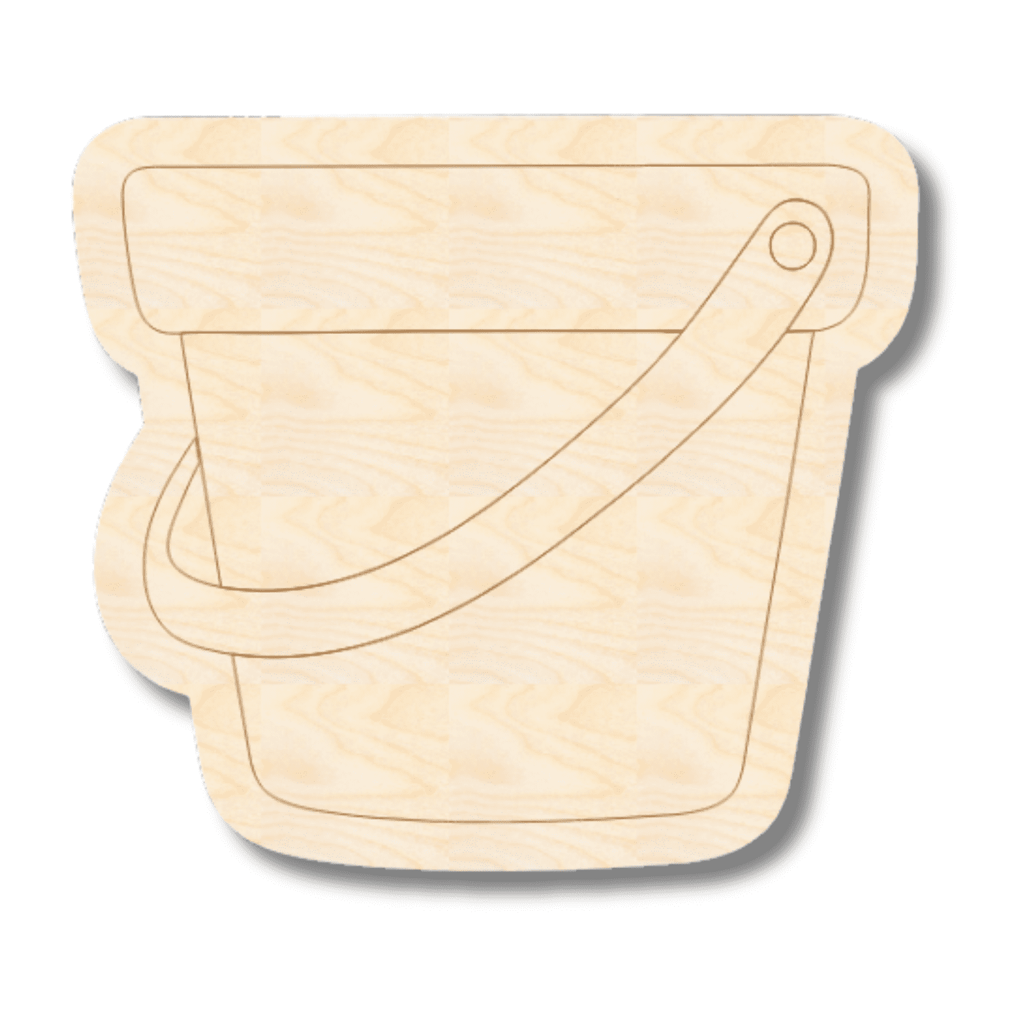 Unfinished Wood Etched Sand Bucket Shape | Paint By Line Crafts | up to ...
