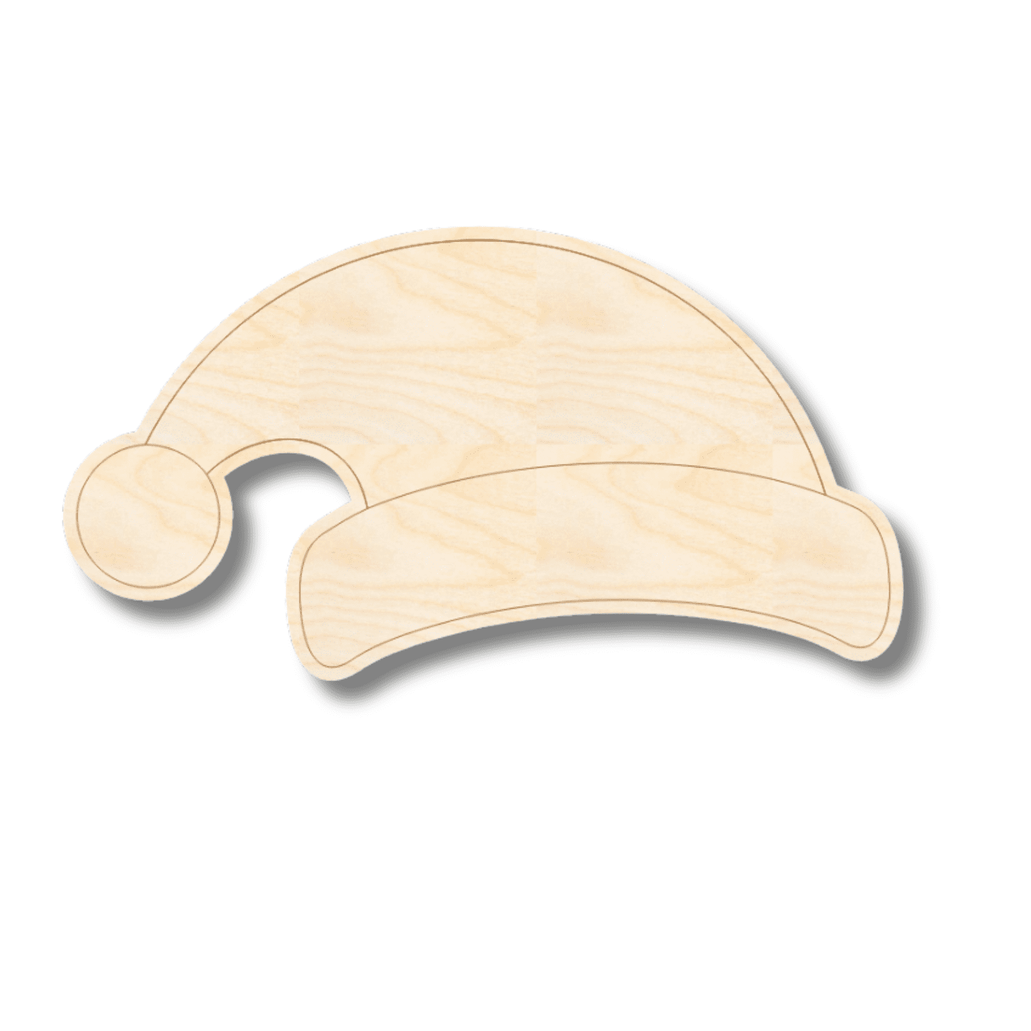 Unfinished Wood Etched Santa Hat Shape | Paint By Line Crafts | up to ...