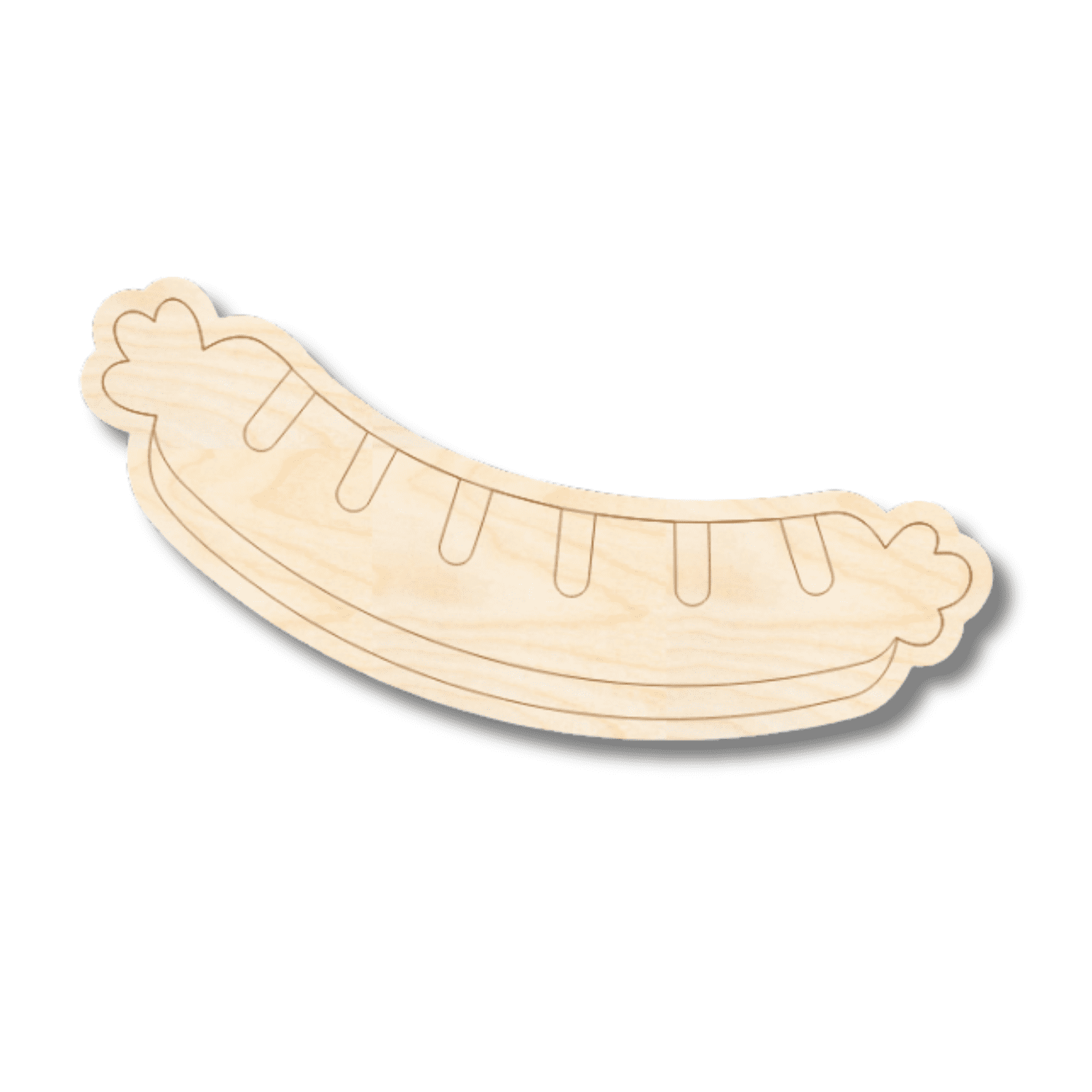 Unfinished Wood Etched Sauage Shape | Paint By Line Crafts | up to 30 ...