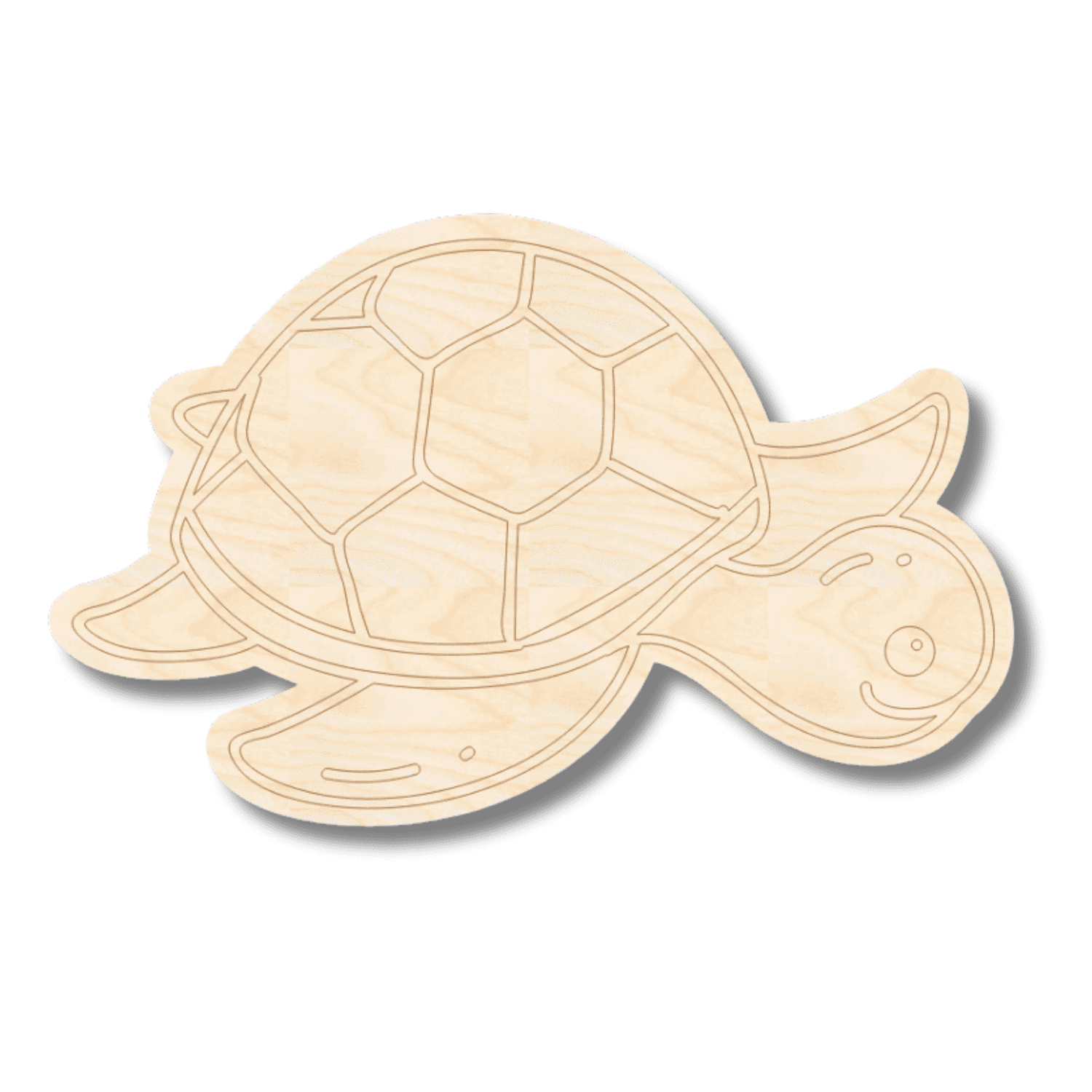 Unfinished Wood Etched Sea Turtle Shape | Paint By Line Crafts | up to ...