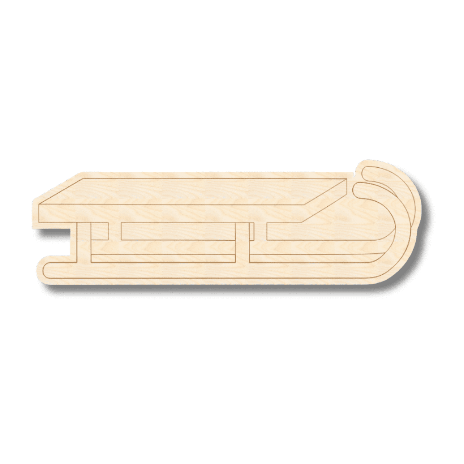 Unfinished Wood Etched Sled Shape | Paint By Line Crafts | up to 30 ...