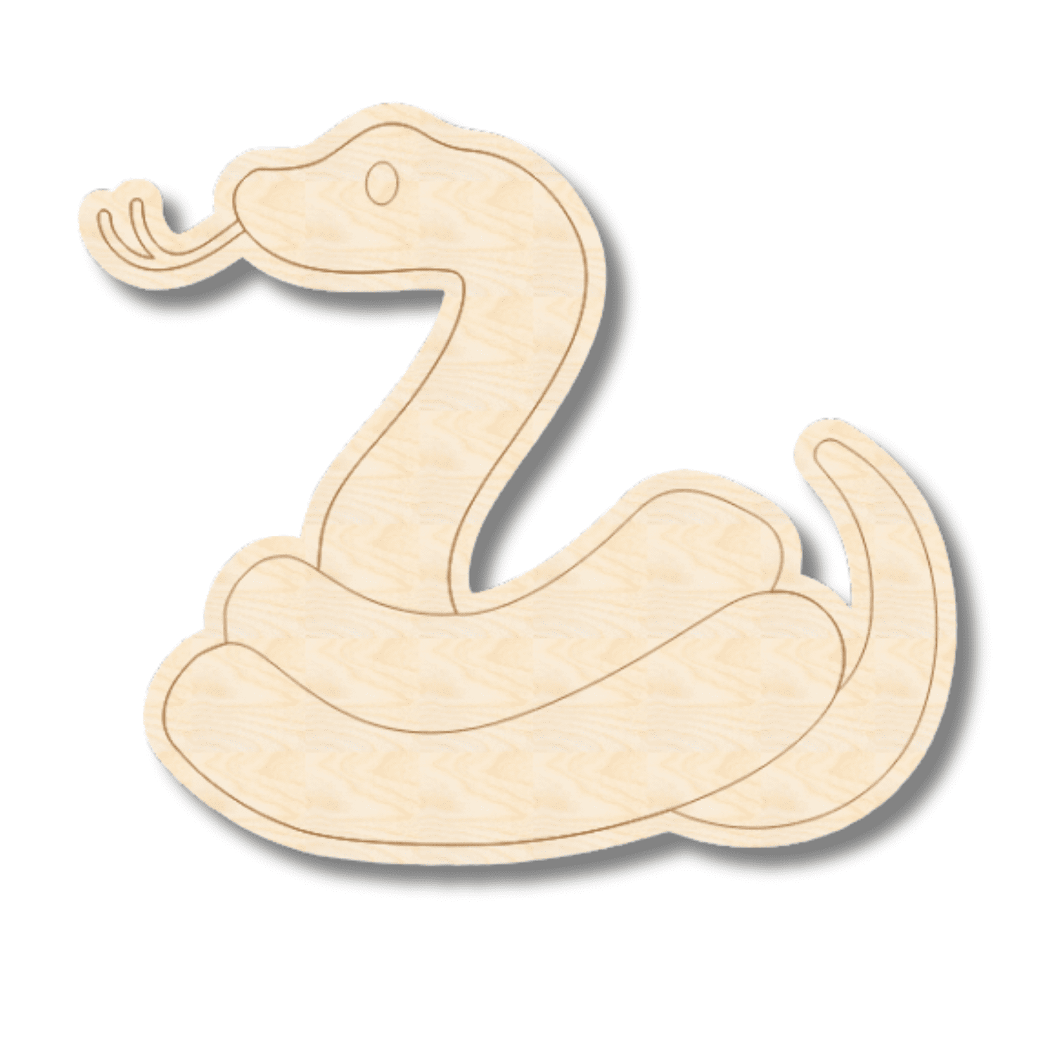 Unfinished Wood Etched Snake Shape | Paint By Line Crafts | up to 30 ...