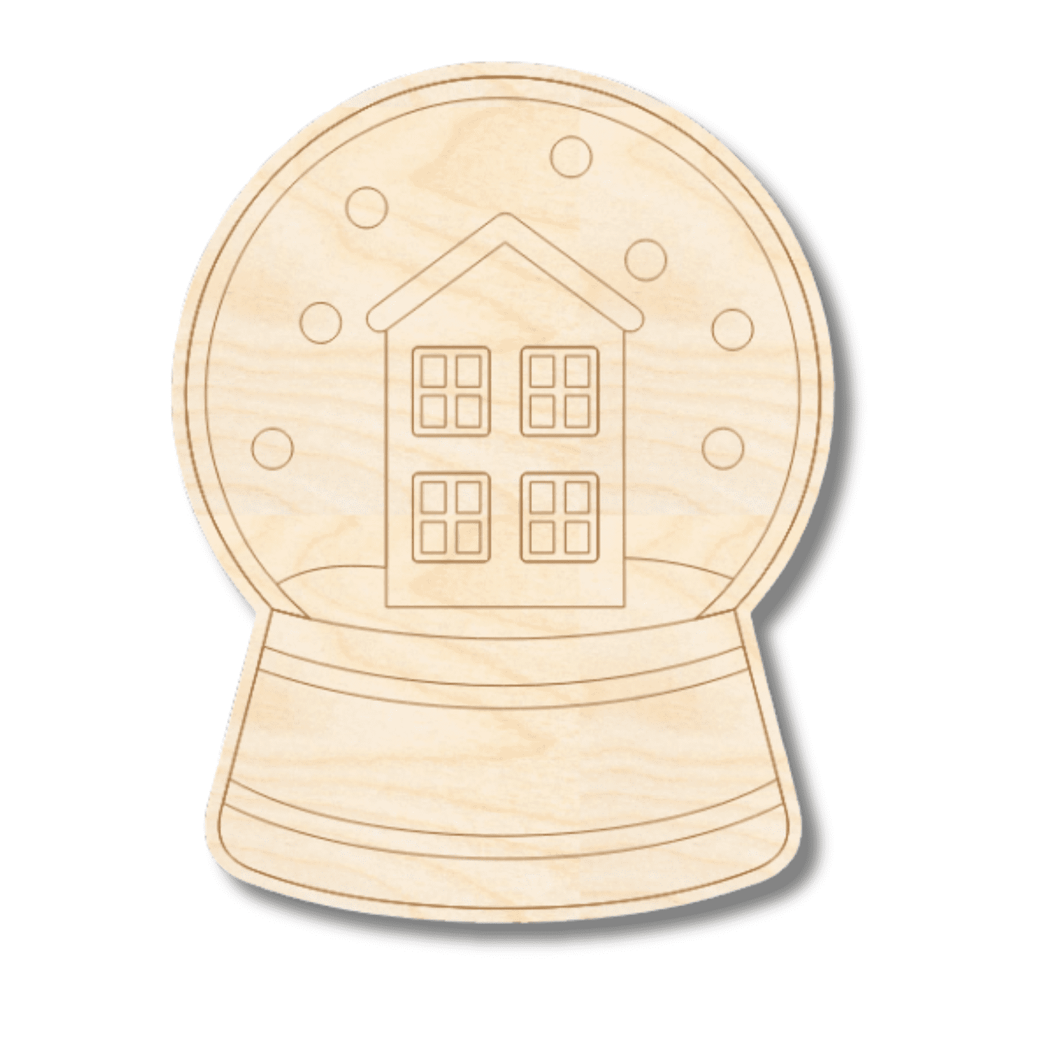 Unfinished Wood Etched Snow Globe Shape | Paint By Line Crafts | up to ...