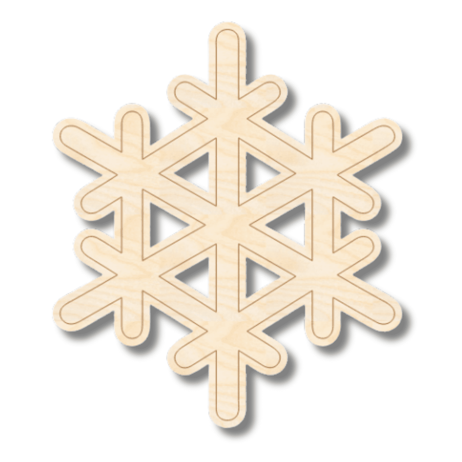Unfinished Wood Etched Snowflake Shape | Paint By Line Crafts | up to ...