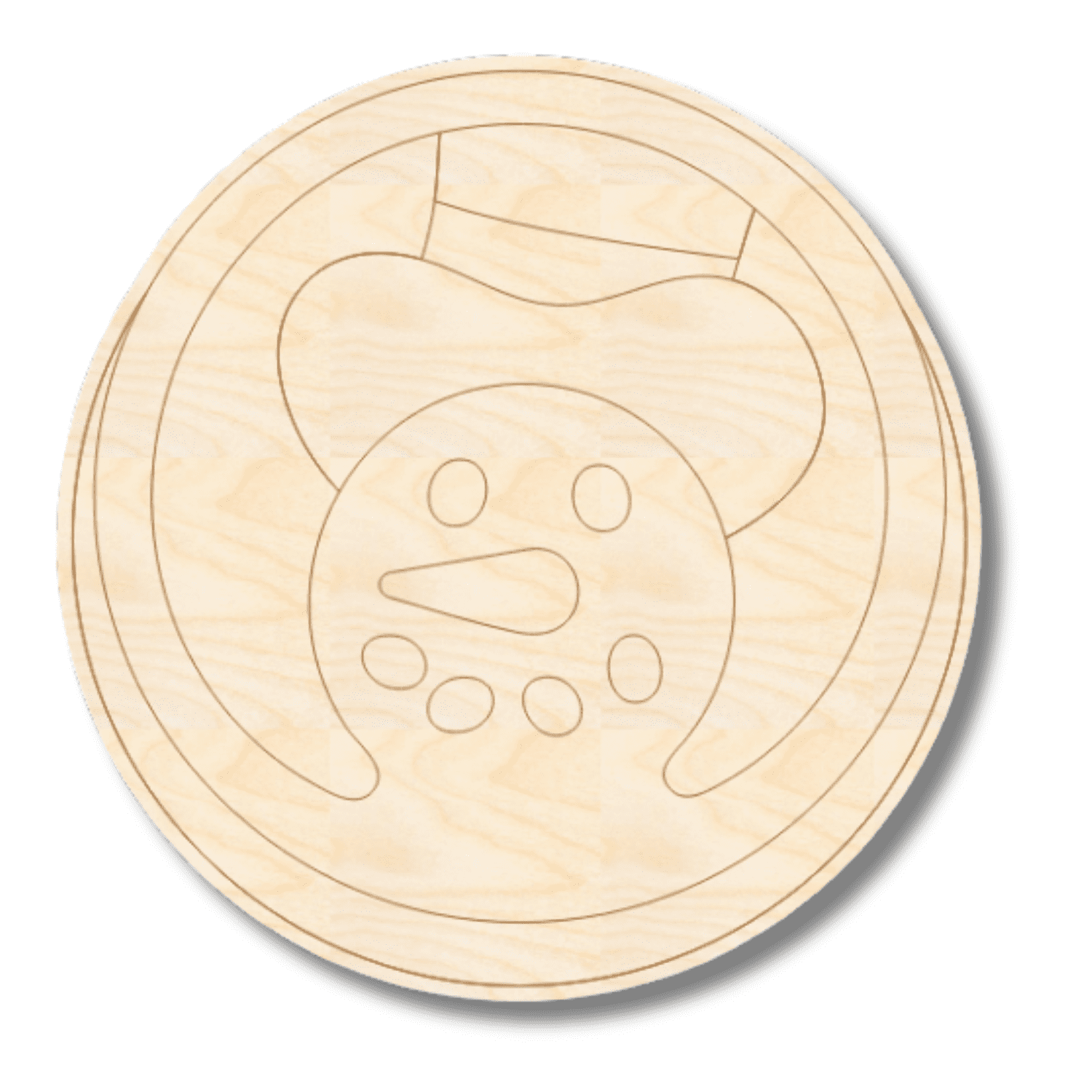Unfinished Wood Etched Snowman Cookie Shape 20" / 1/8" - Walmart.com