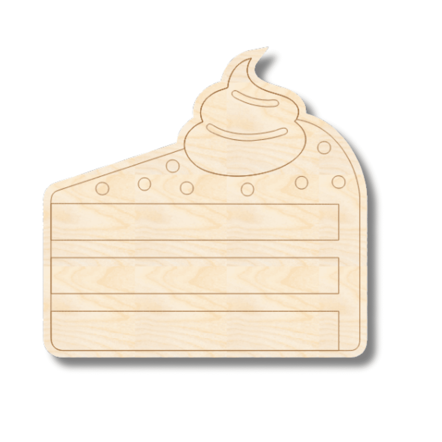 Unfinished Wood Etched Spice Cake Slice Shape 6" / 1/8" - Walmart.com