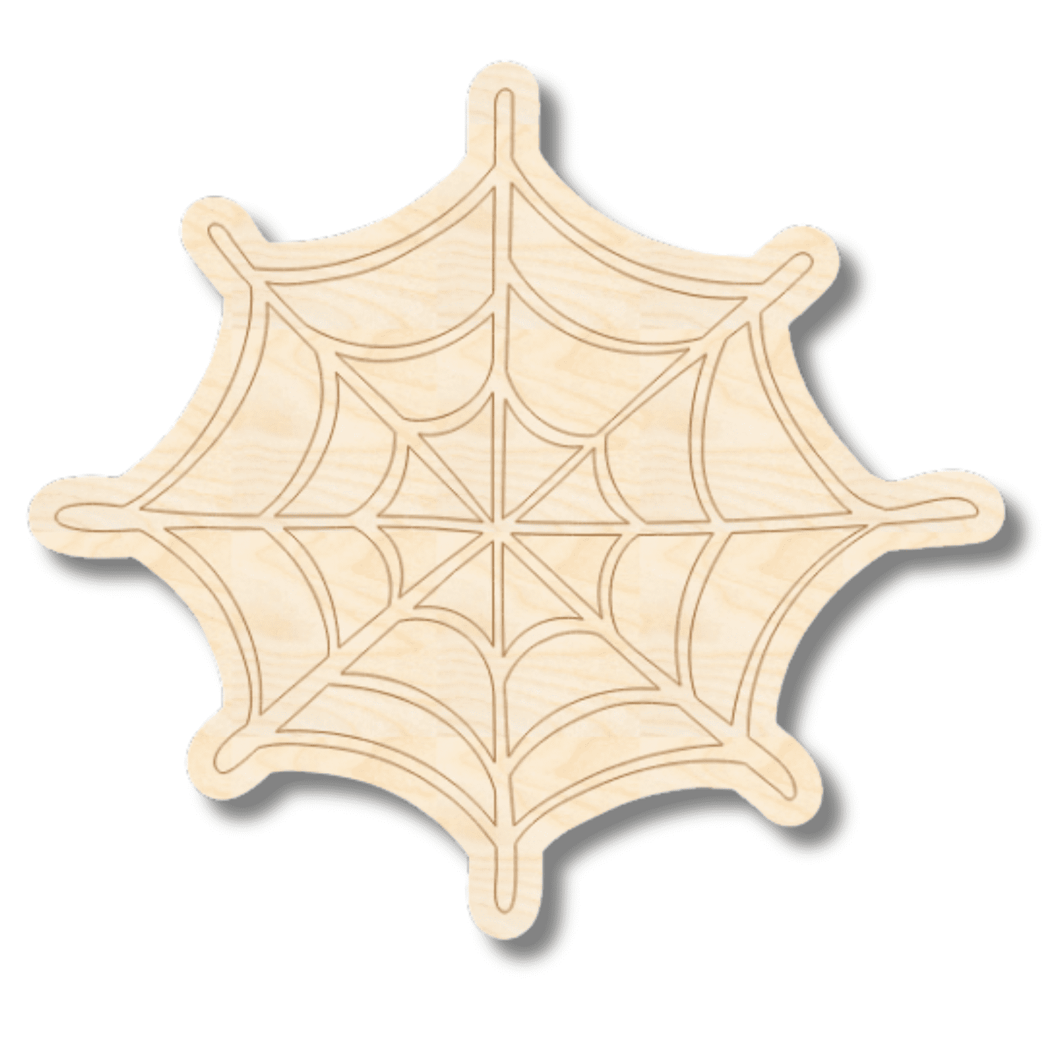 Unfinished Wood Etched Spider Web Shape | Paint By Line Crafts | up to 30" DIY 3" / 1/8 ...