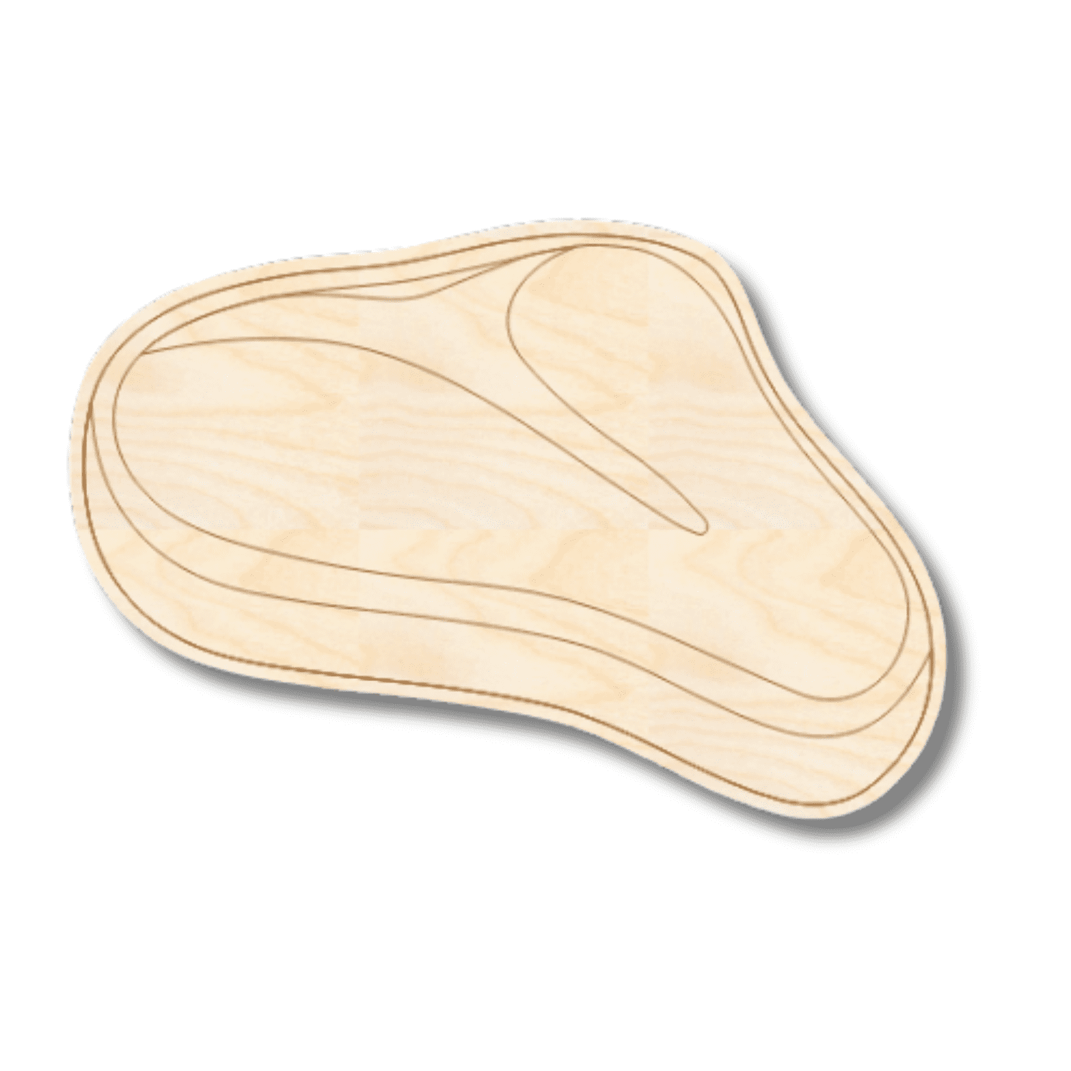 Unfinished Wood Etched Steak Shape 4" / 1/8" - Walmart.com