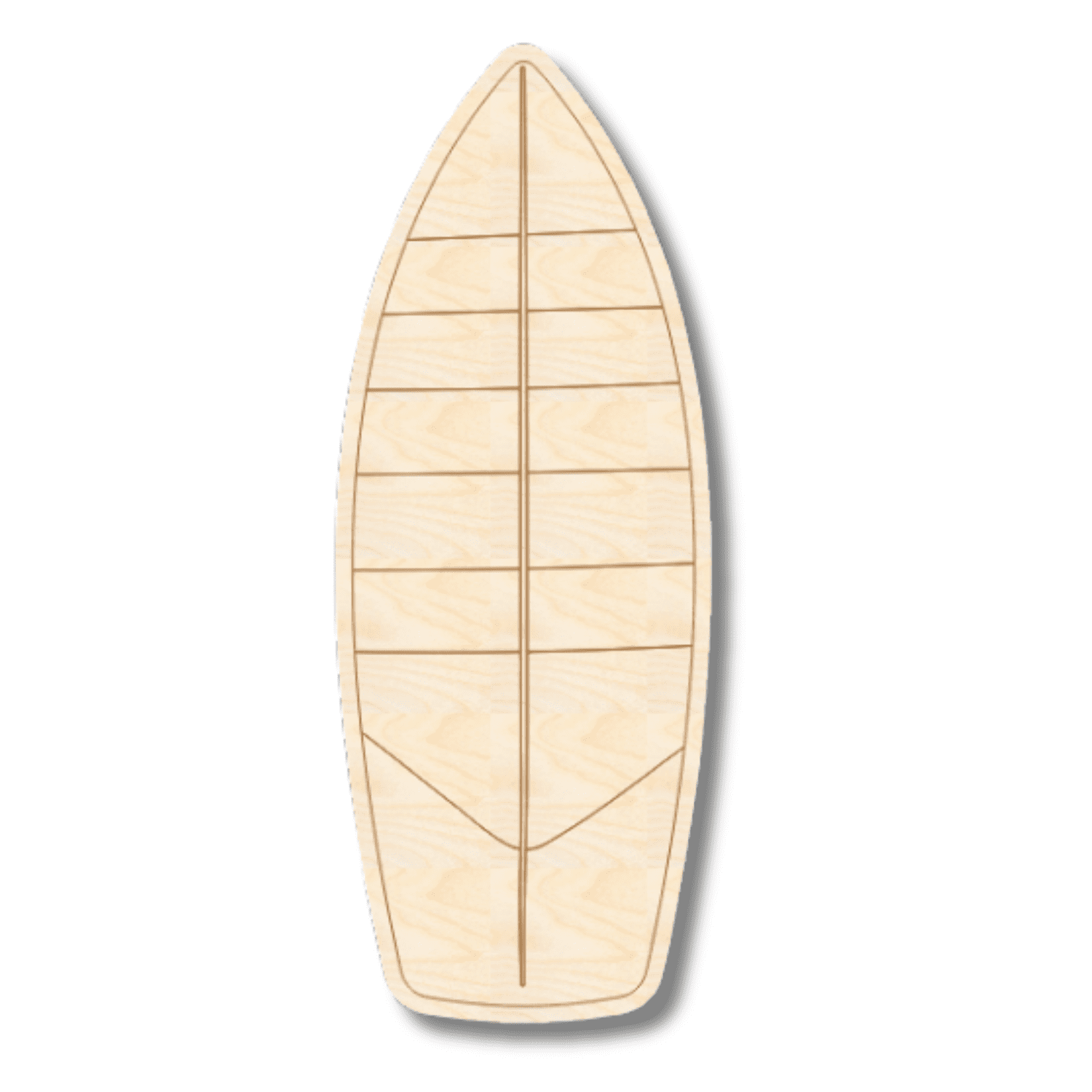 Unfinished Wood Etched Striped Surfboard Shape 7" / 1/4" - Walmart.com