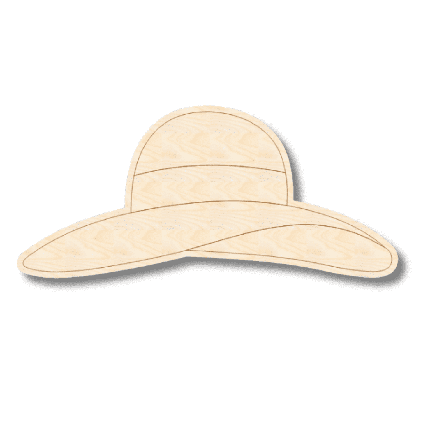 Unfinished Wood Etched Sun Hat Shape | Paint By Line Crafts | up to 30 ...