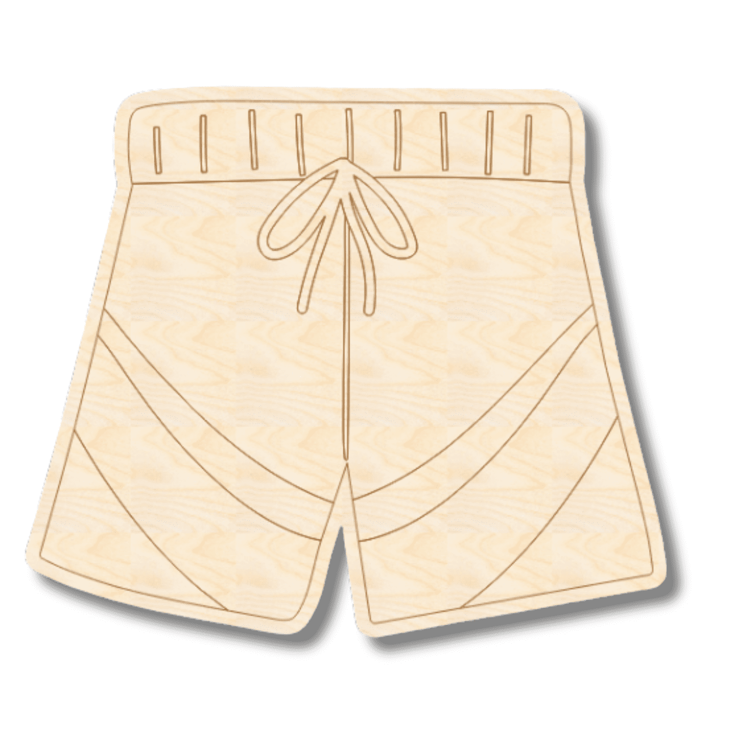 Unfinished Wood Etched Swim Trunks Shape 18" / 1/8" - Walmart.com