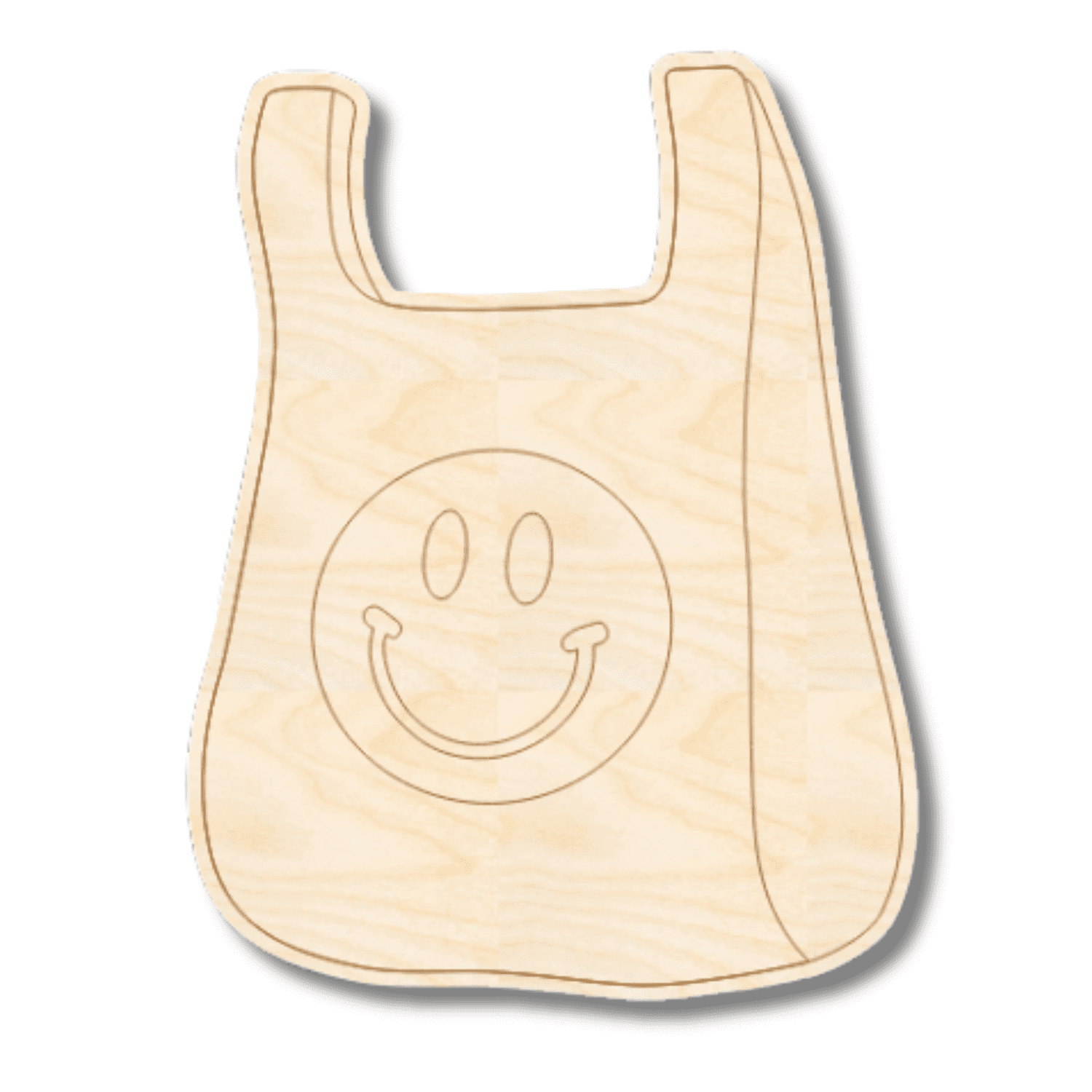 Unfinished Wood Etched Take Out Bag Shape | Paint By Line Crafts | up ...